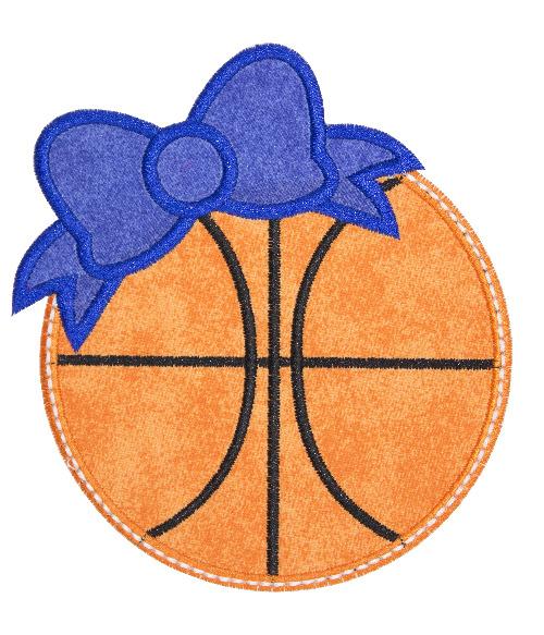 Basketball with Bow Girls Sew or Iron on Patch | MakerPlace by Michaels