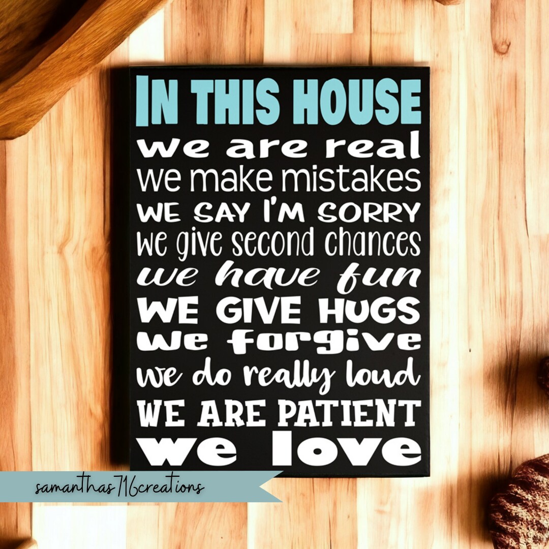 In This House We Family Rules Painted Canvas | MakerPlace by Michaels
