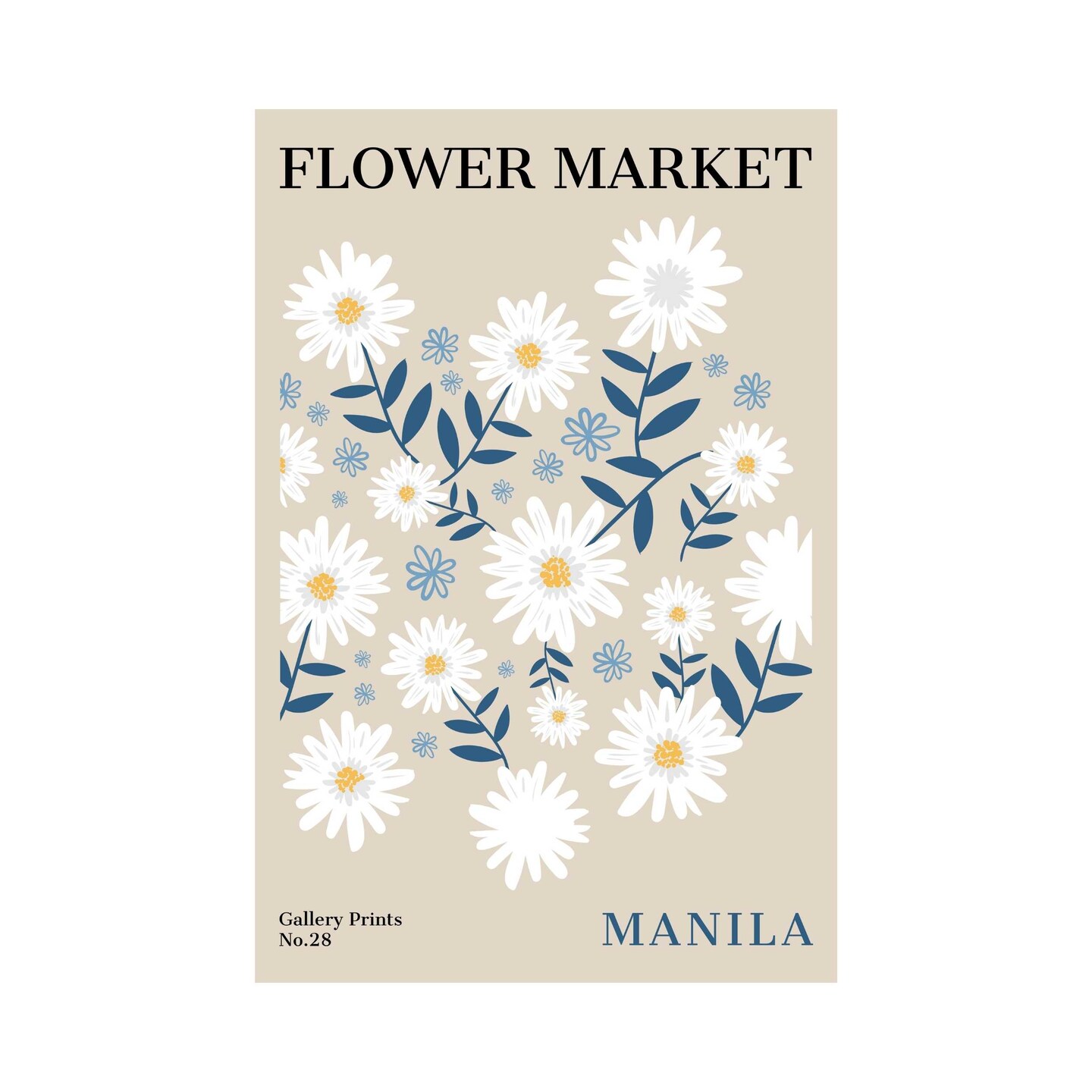 Manila Flower Market Poster, Flower Market Print, Office Poster, Home ...
