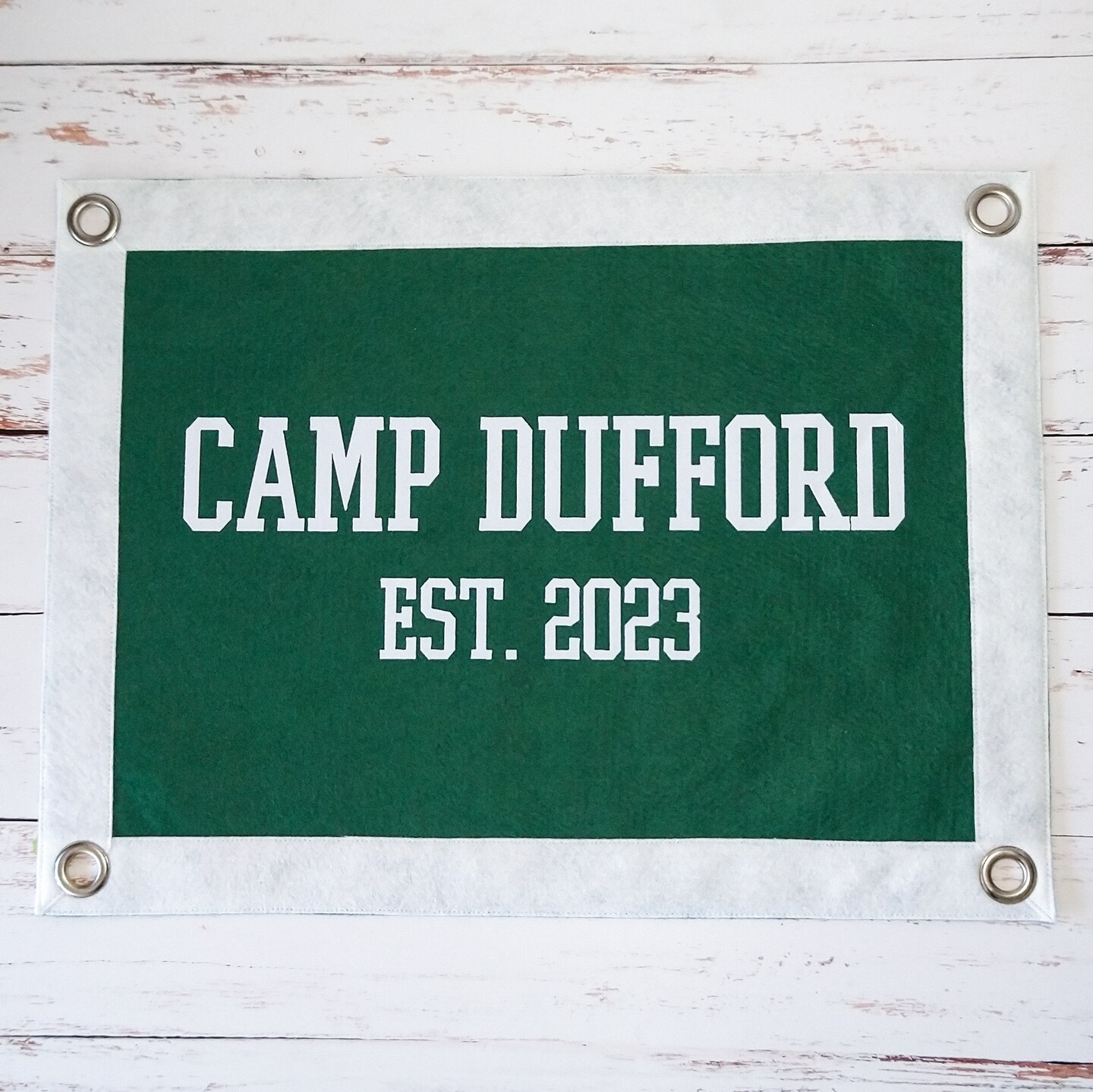 CUSTOM LARGE Felt Camp Flag, 15x20 inch Personalized Banner ...