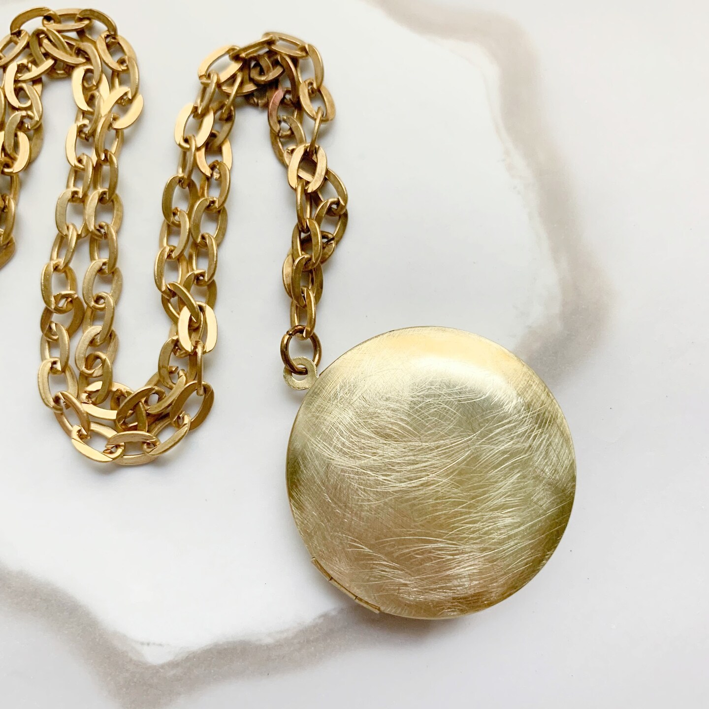 Large Round Brass Photo Locket | MakerPlace by Michaels