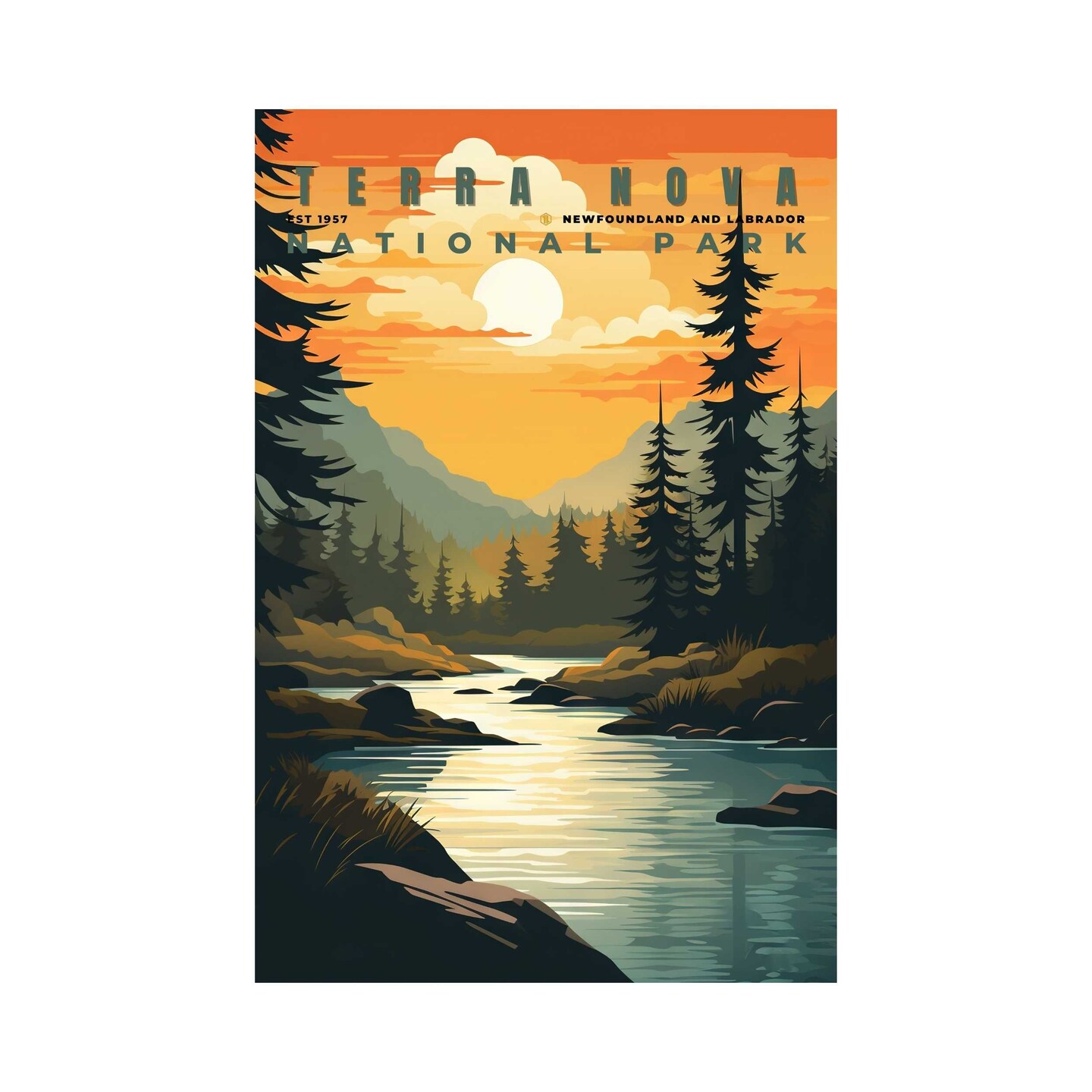 Terra Nova National Park Poster, Travel Print, Office Poster, Home ...