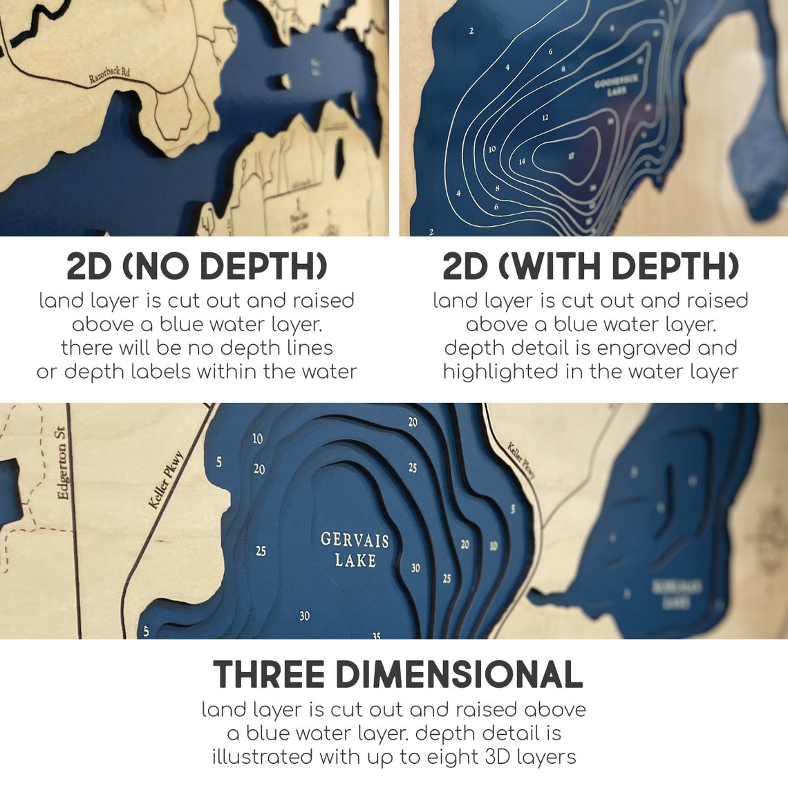 Norris Lake - Custom Wood Map - 3D Wall Art - Contour Map - Lake House ...