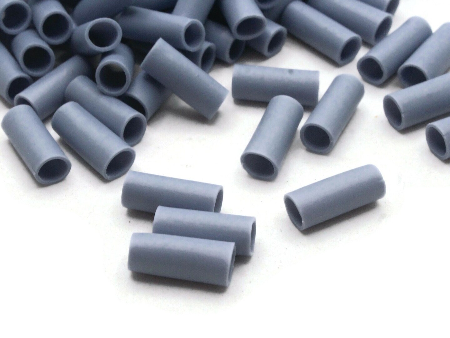100 13mm Light Blue Tube Plastic Straw Beads | Michaels