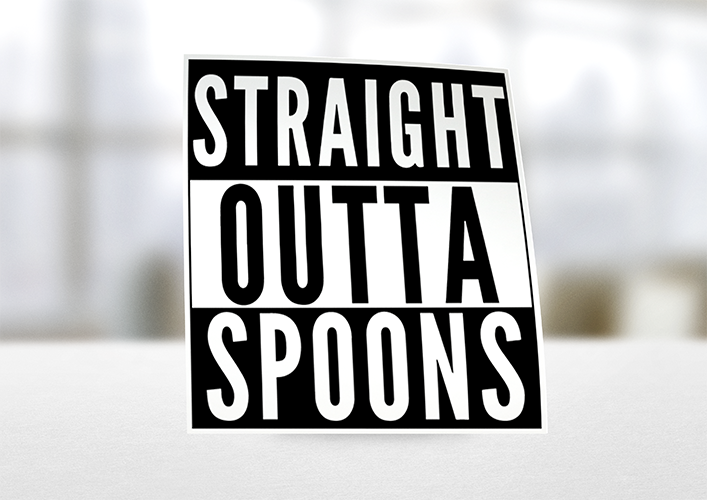 Straight Outta Spoons Vinyl Sticker, Autism Sticker, ADHD Sticker ...
