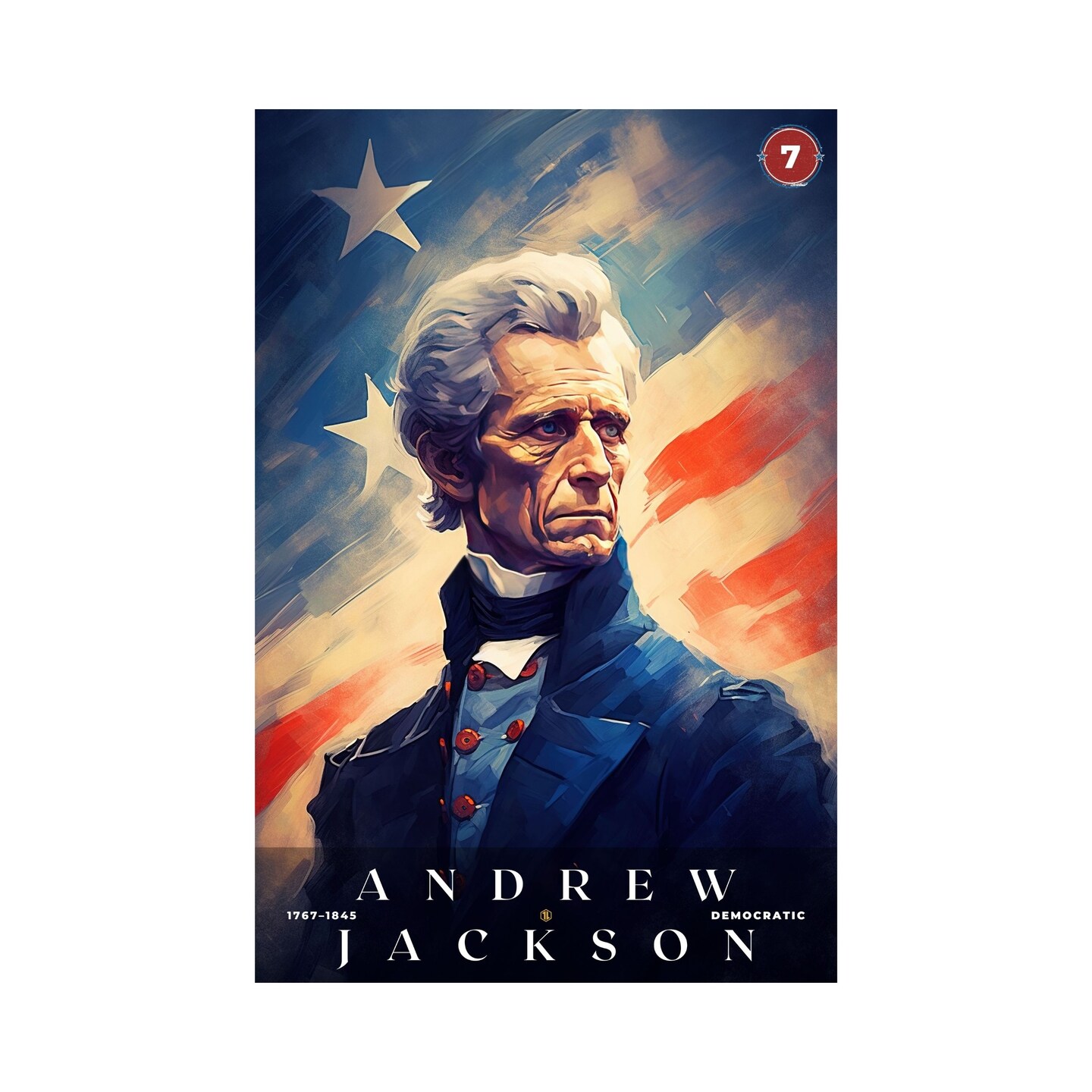 Andrew Jackson Poster, US President Print, Office Poster, Home Decor ...