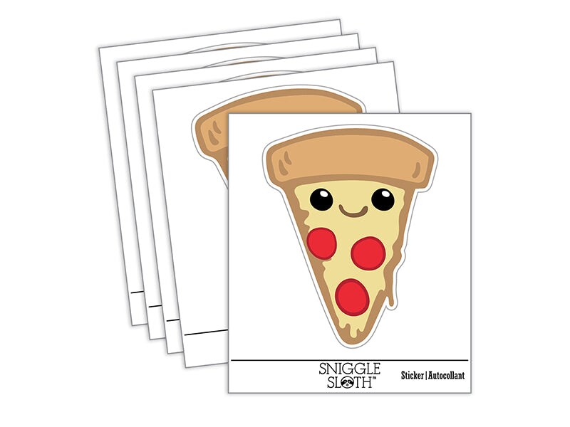 Cute Kawaii Pepperoni Pizza Waterproof Vinyl Phone Tablet Laptop Water ...