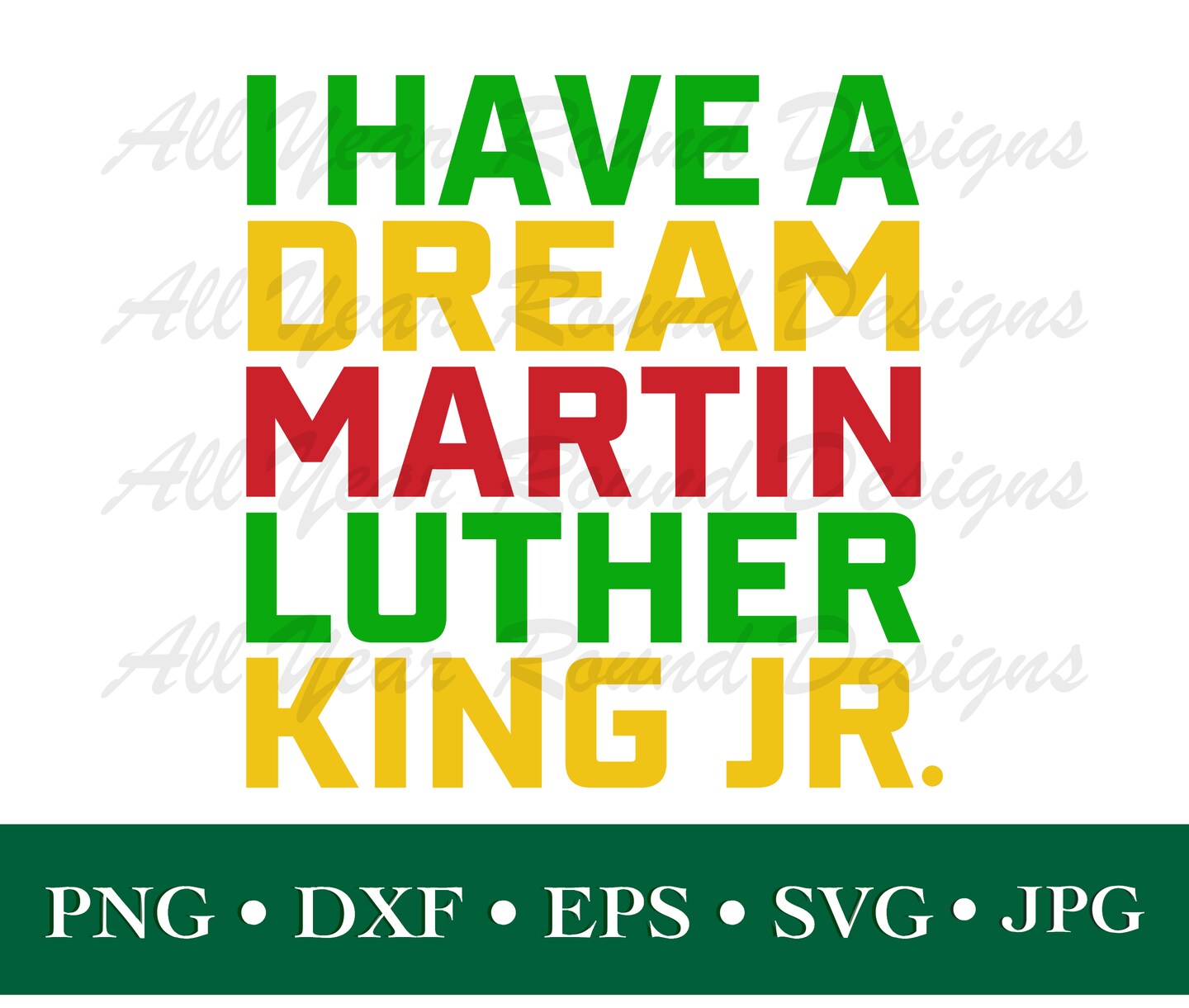 MLK Decor SVG PNG DXF EPS JPG Digital File Download, MLK Day Martin ...