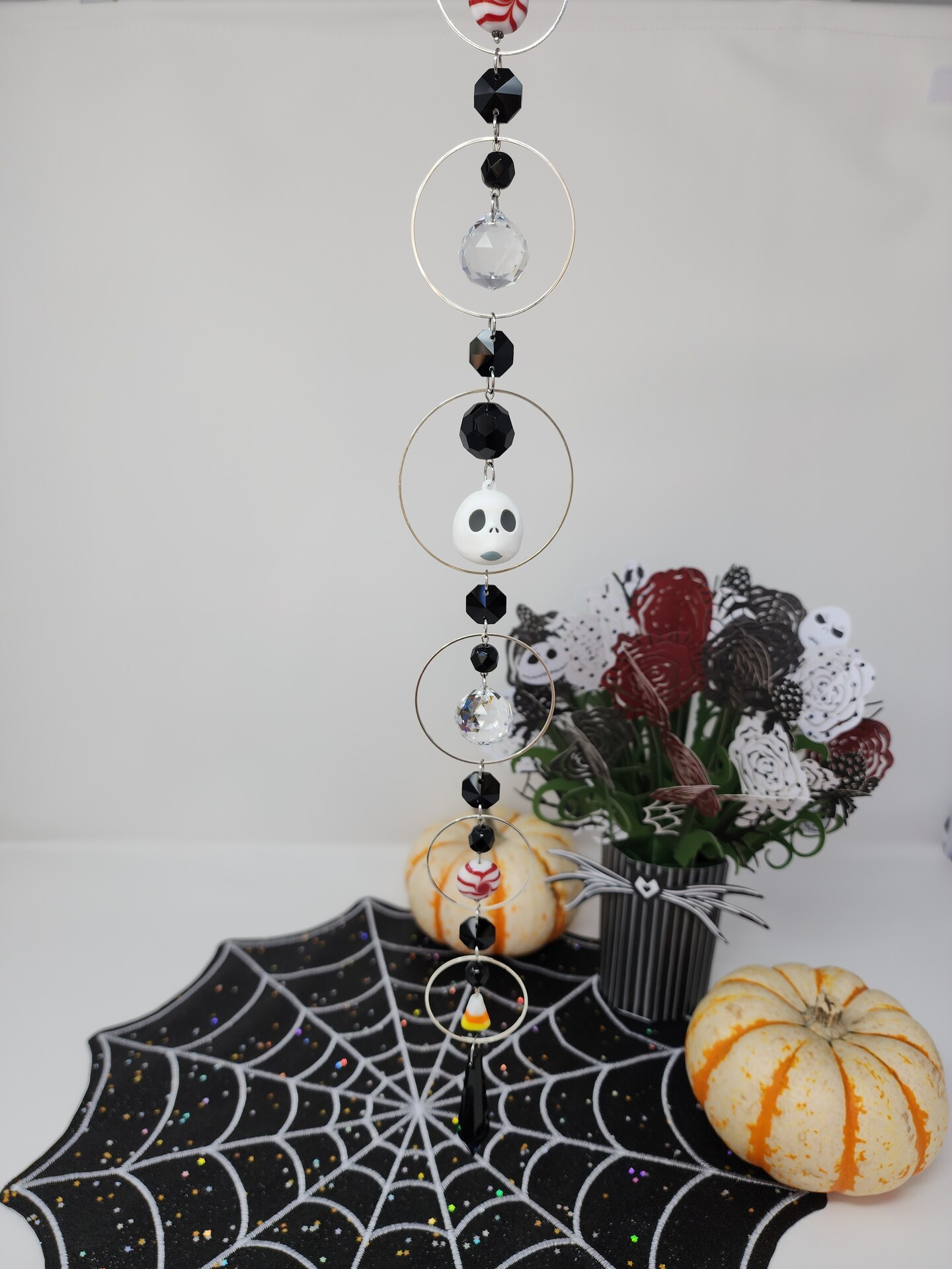 Nightmare Before Christmas Jack Skellington Crystal Suncatcher: beaded ...