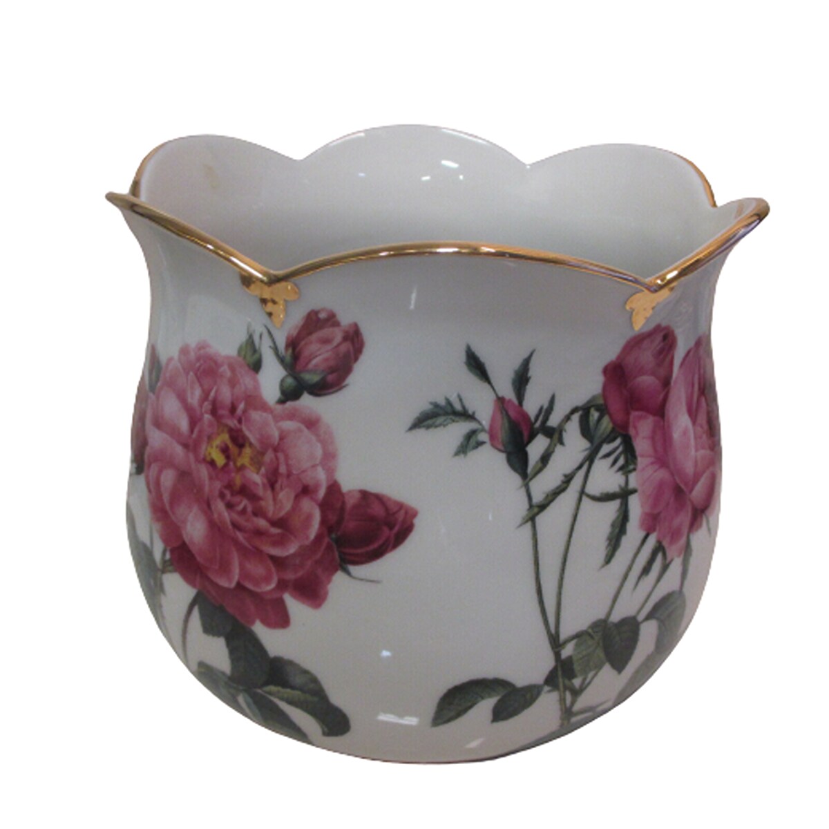 SanchezService Porcelain Floral White Rose Vase | Michaels