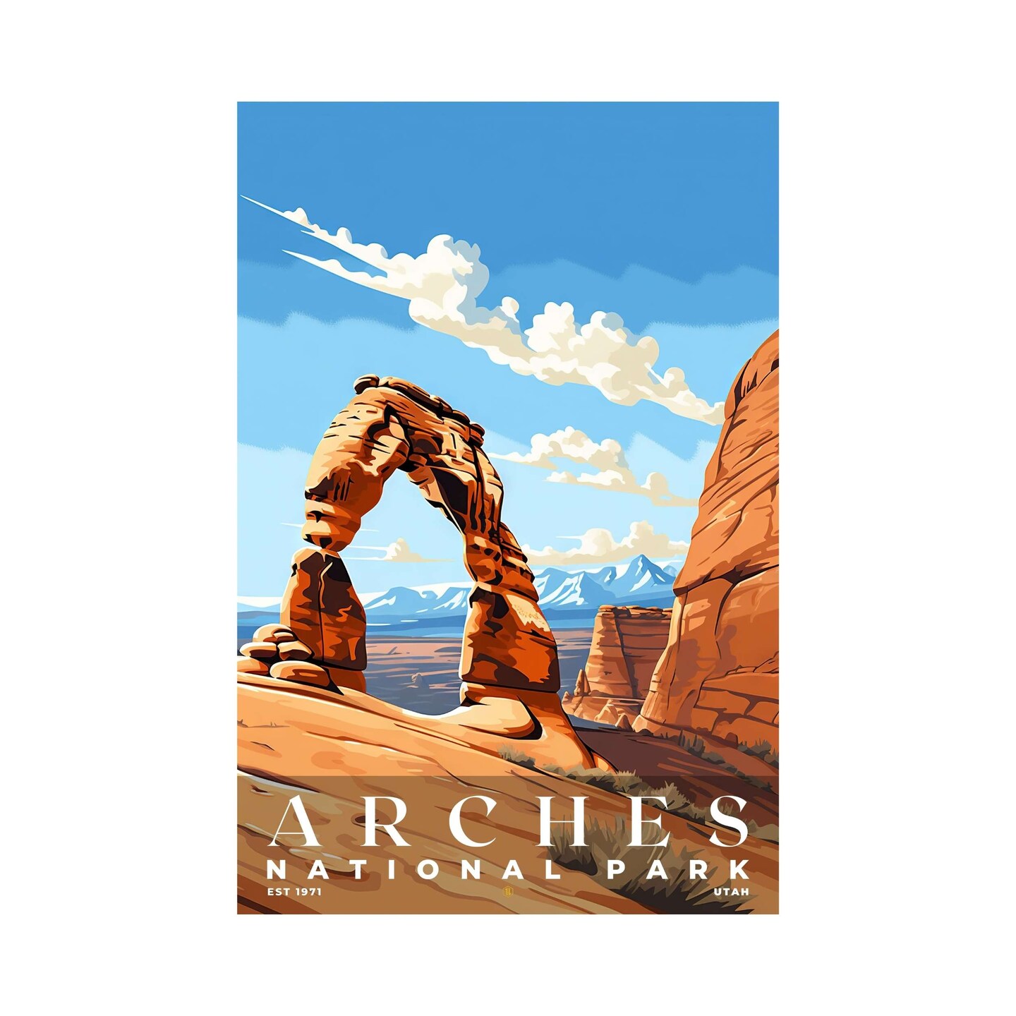 Arches National Park Poster, Travel Art, Office Poster, Home Decor | S7 ...