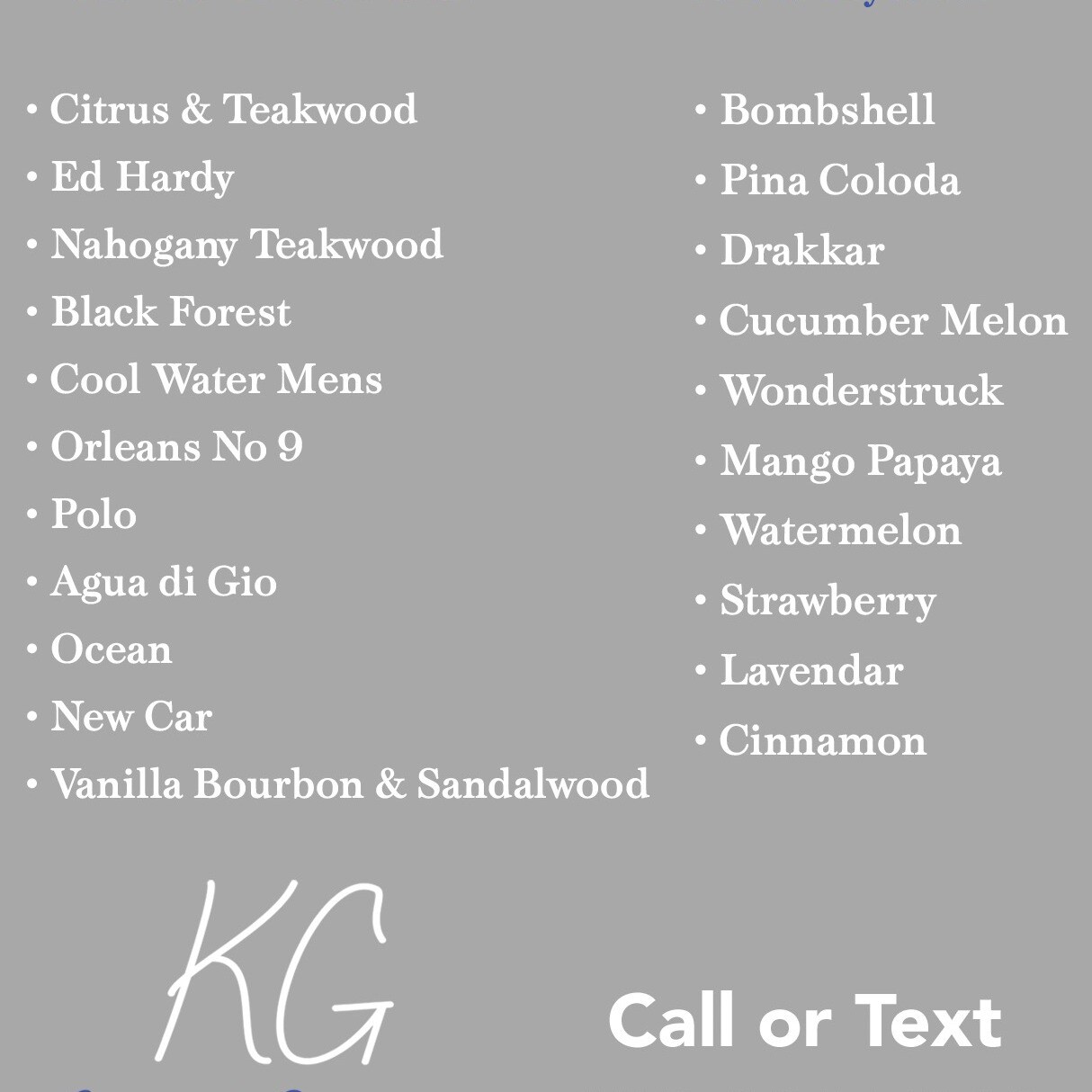 KG scented creations | Storefront | Michaels