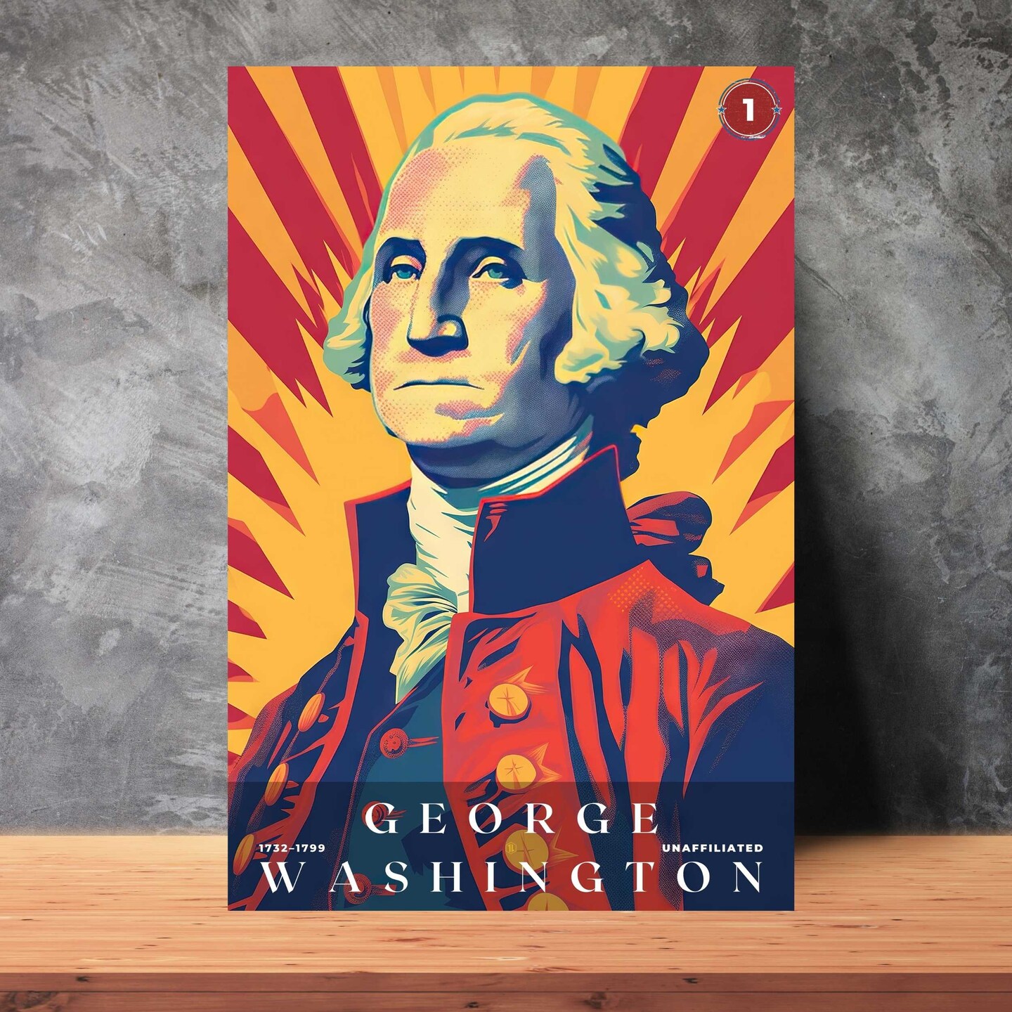 George Washington Poster, US President Print, Office Poster, Home Decor ...