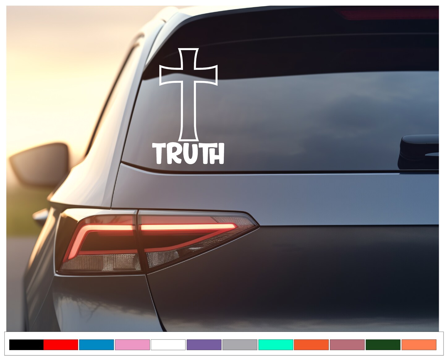 Cross Truth Christian Window Decal | Christian Decal | Christian Gift ...
