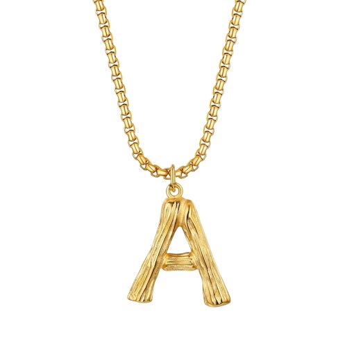 Stainless Steel Initial Letter A Chain Necklace | Michaels