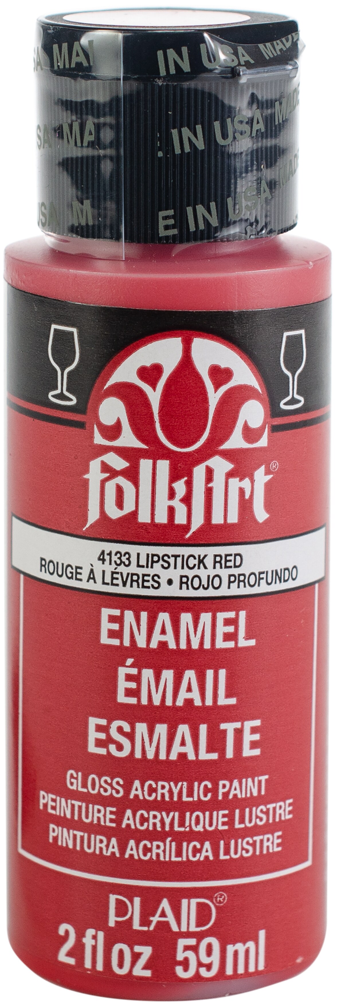 Folkart Enamel Paint 2Oz-Lipstick Red | Michaels