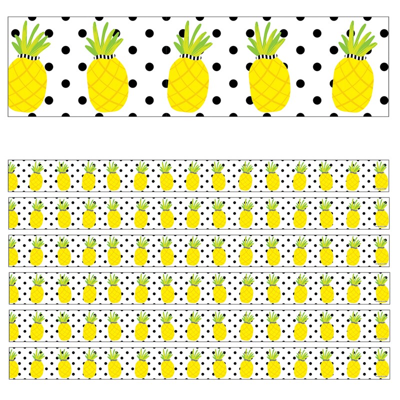 Simply Stylish Tropical Pineapples Straight Border, 36 Feet Per Pack, 6 ... Simply Stylish Tropical Pineapples Straight Border, 36 Feet Per Pack, 6 ...