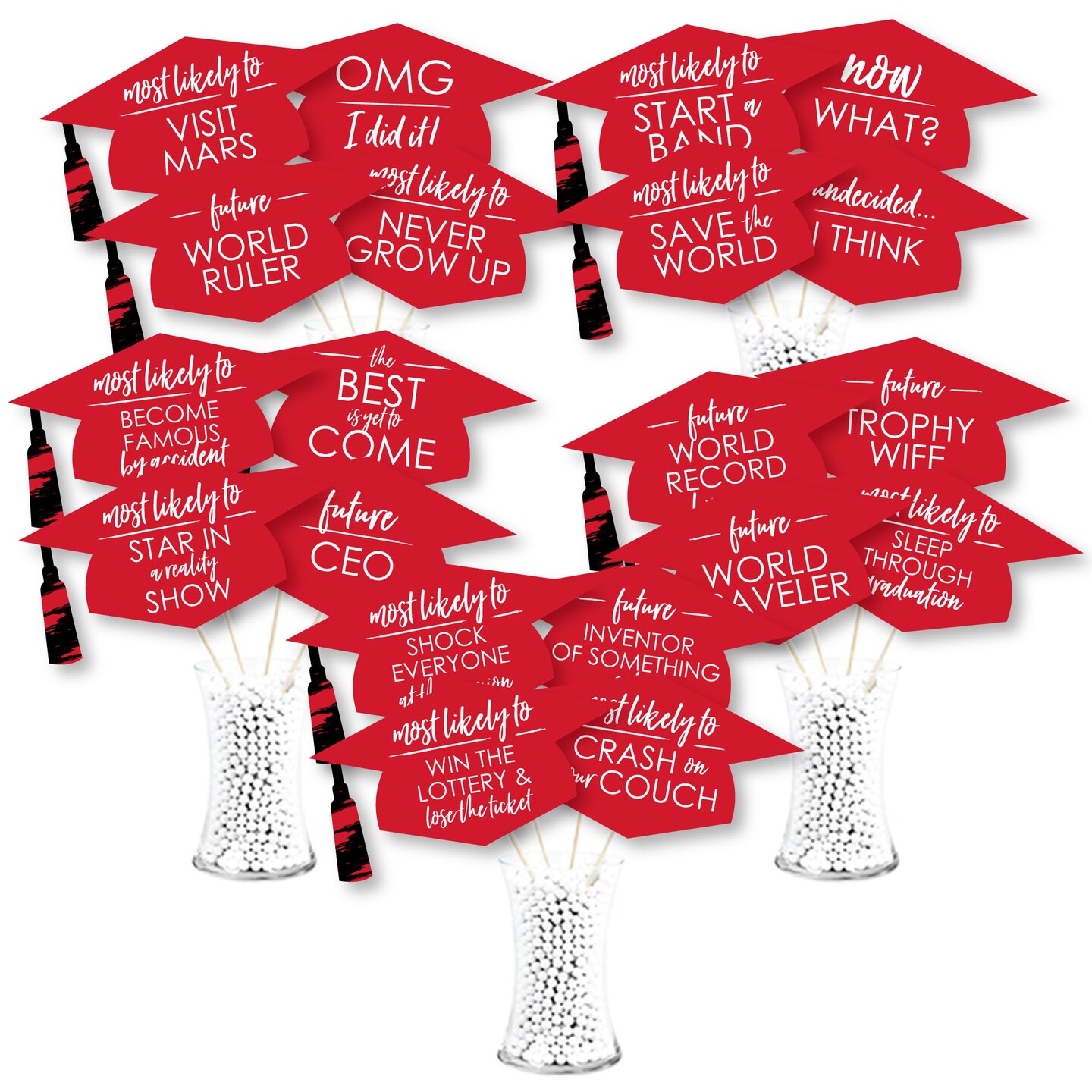 Big Dot of Happiness Hilarious Red Grad - Best is Yet to Come - Red ...