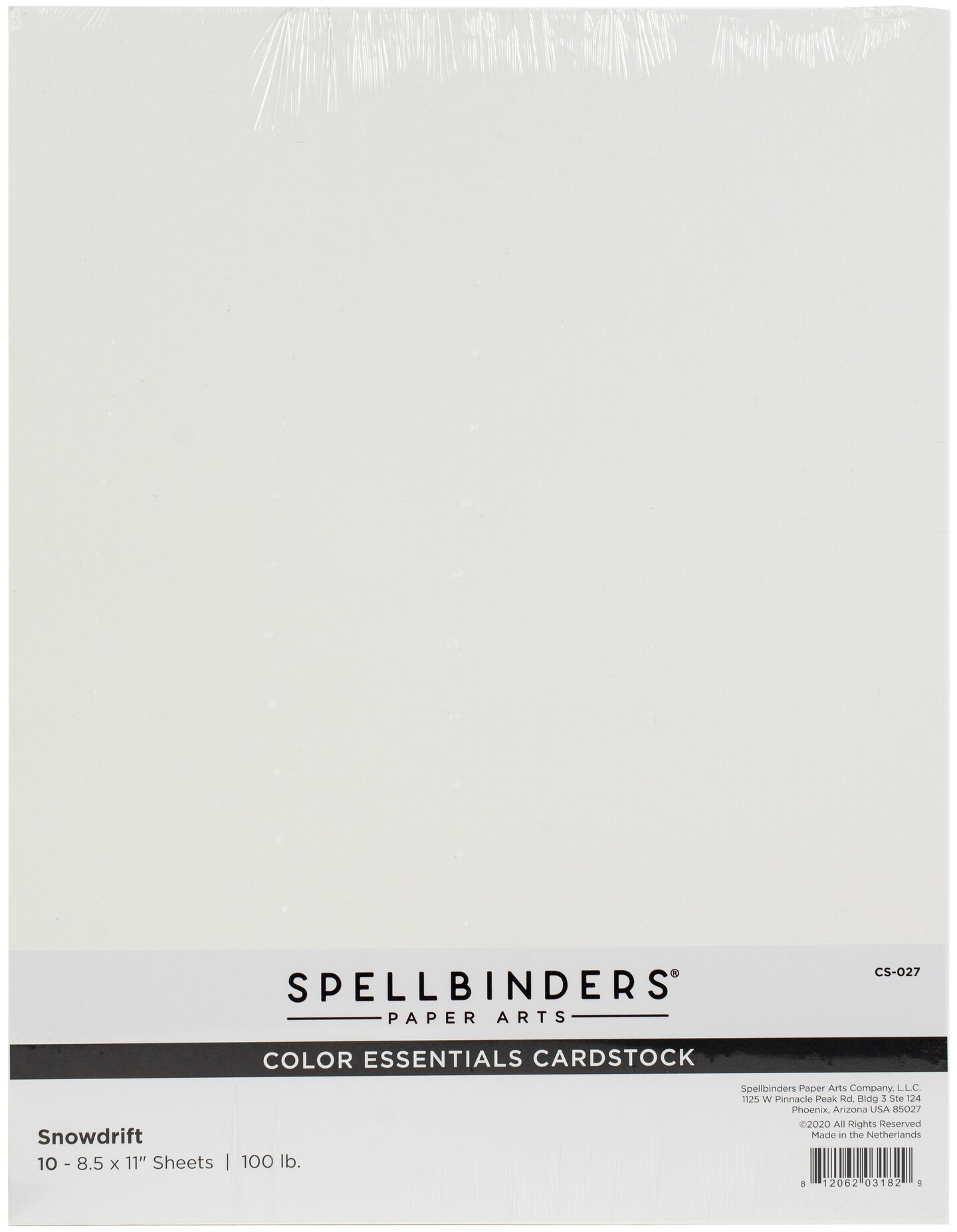 Spellbinders Color Essentials Cardstock 8.5"X11" 10/Pkg-Snowdrift ...