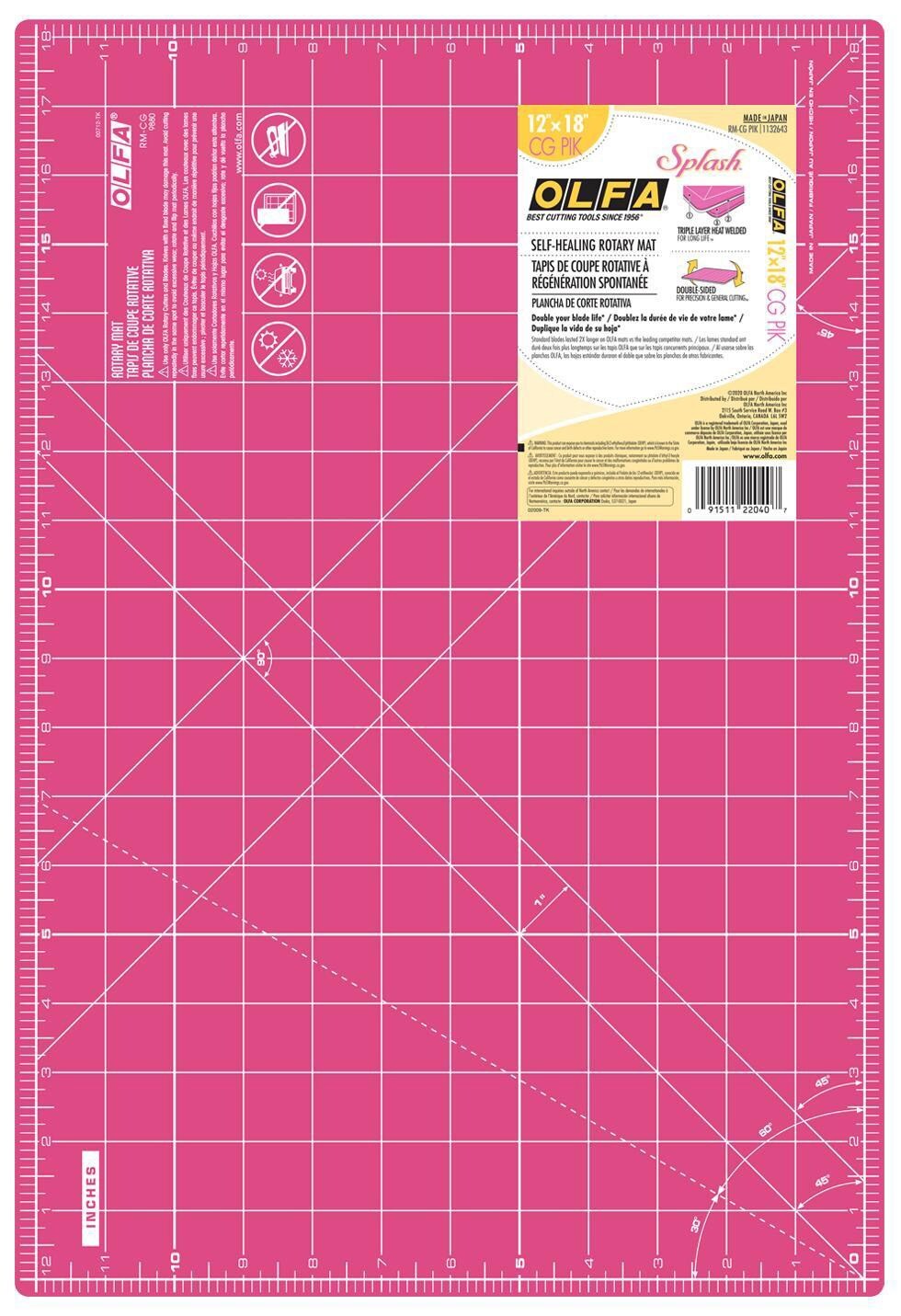 Olfa Double-Sided Self-Healing Cutting Mat 12"X18"-Pink | Michaels
