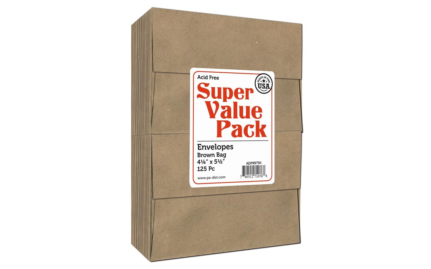 Super Value Envelope Pack 4.25x5.5 125pc Brown Bag | Michaels