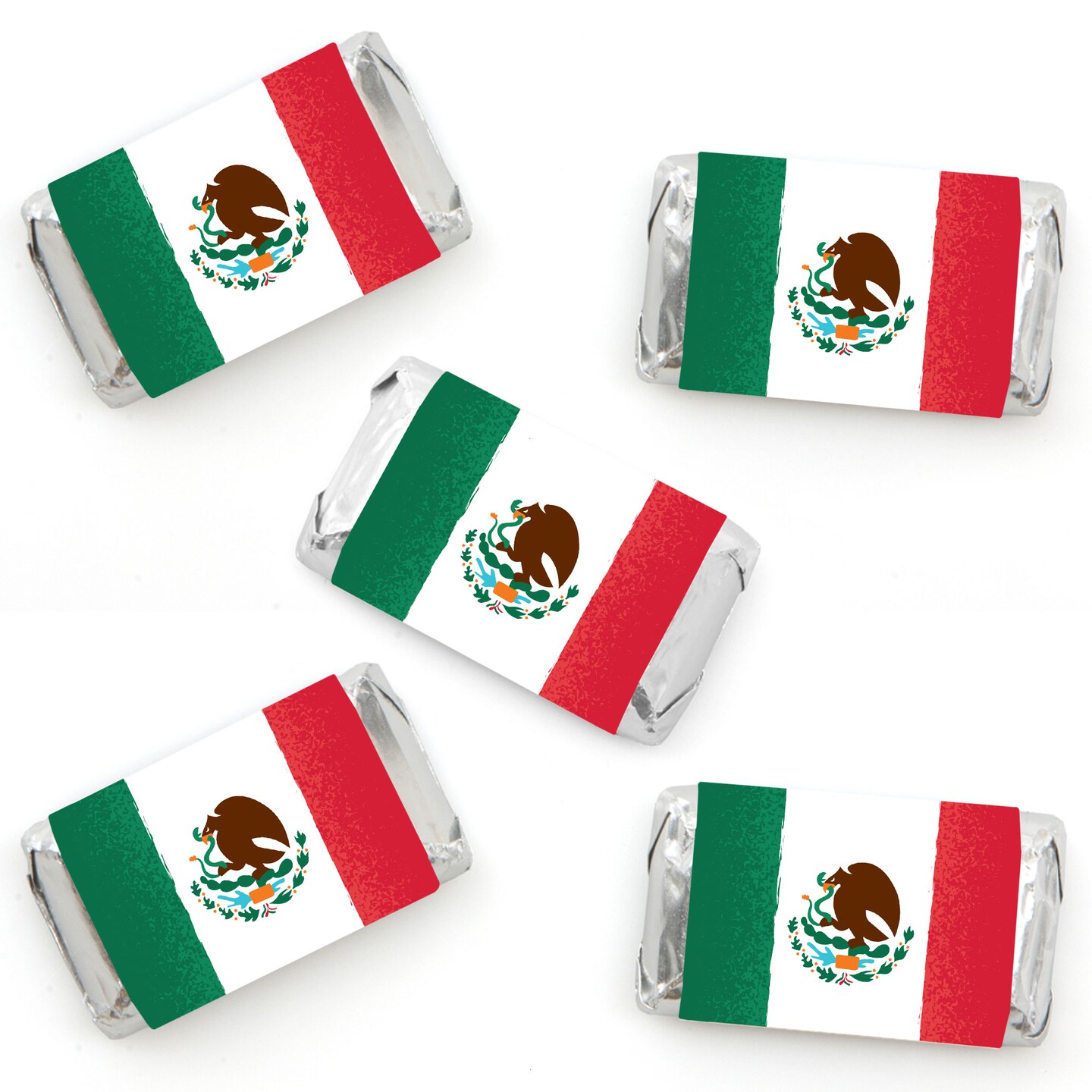 Big Dot of Happiness Viva Mexico - Mini Candy Bar Wrapper Stickers ...