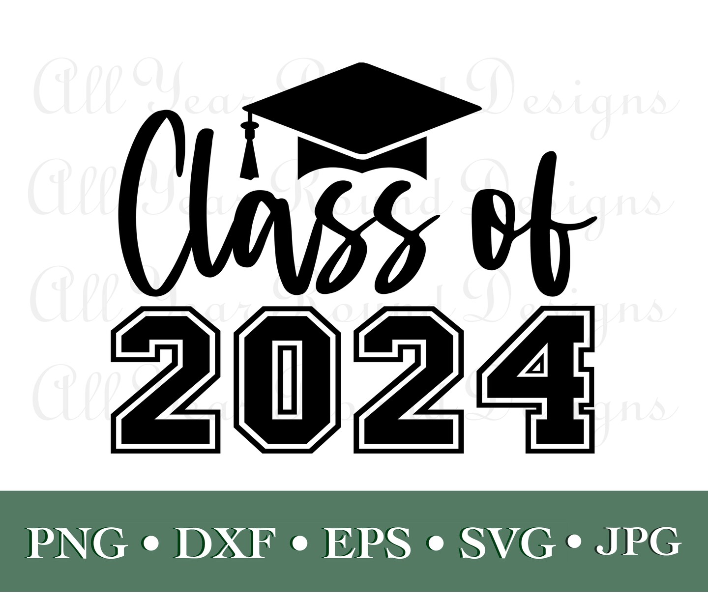 Graduation Decor SVG PNG DXF EPS JPG File Bundle Digital Download ...