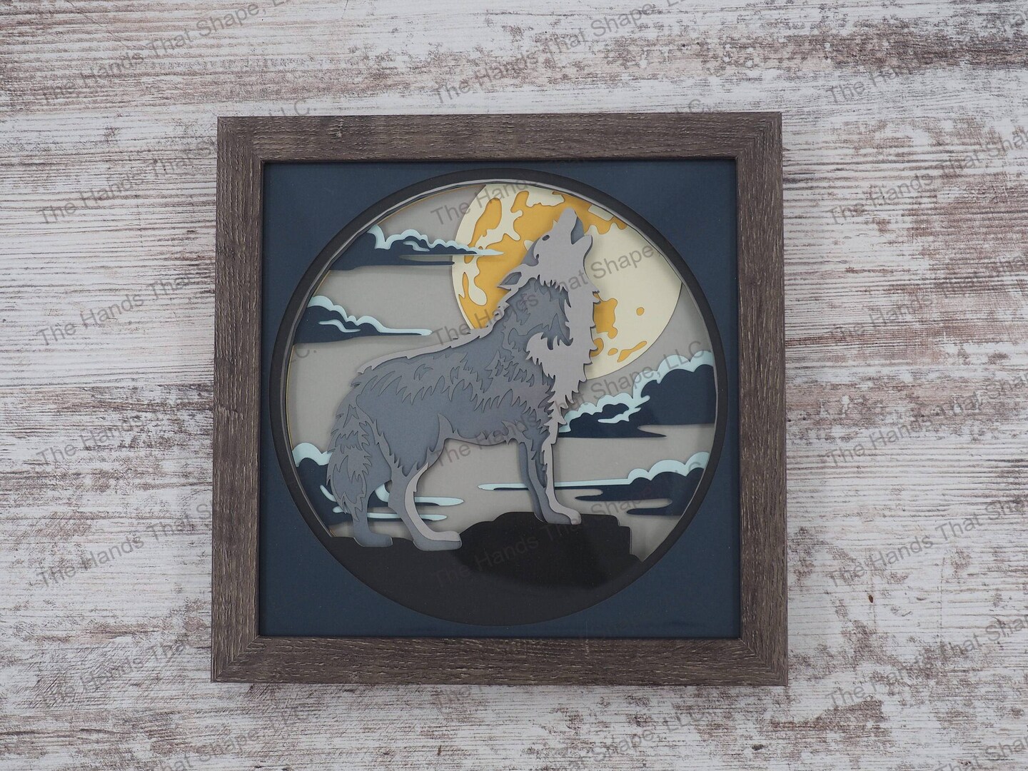 Howling Wolf Layered Paper Art Shadow Box | MakerPlace by Michaels