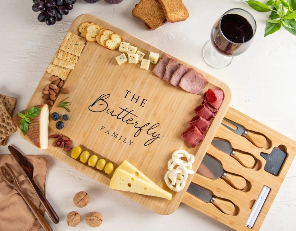 Personalized Charcuterie Board, Custom Cheese Cutting Board, Wedding ...
