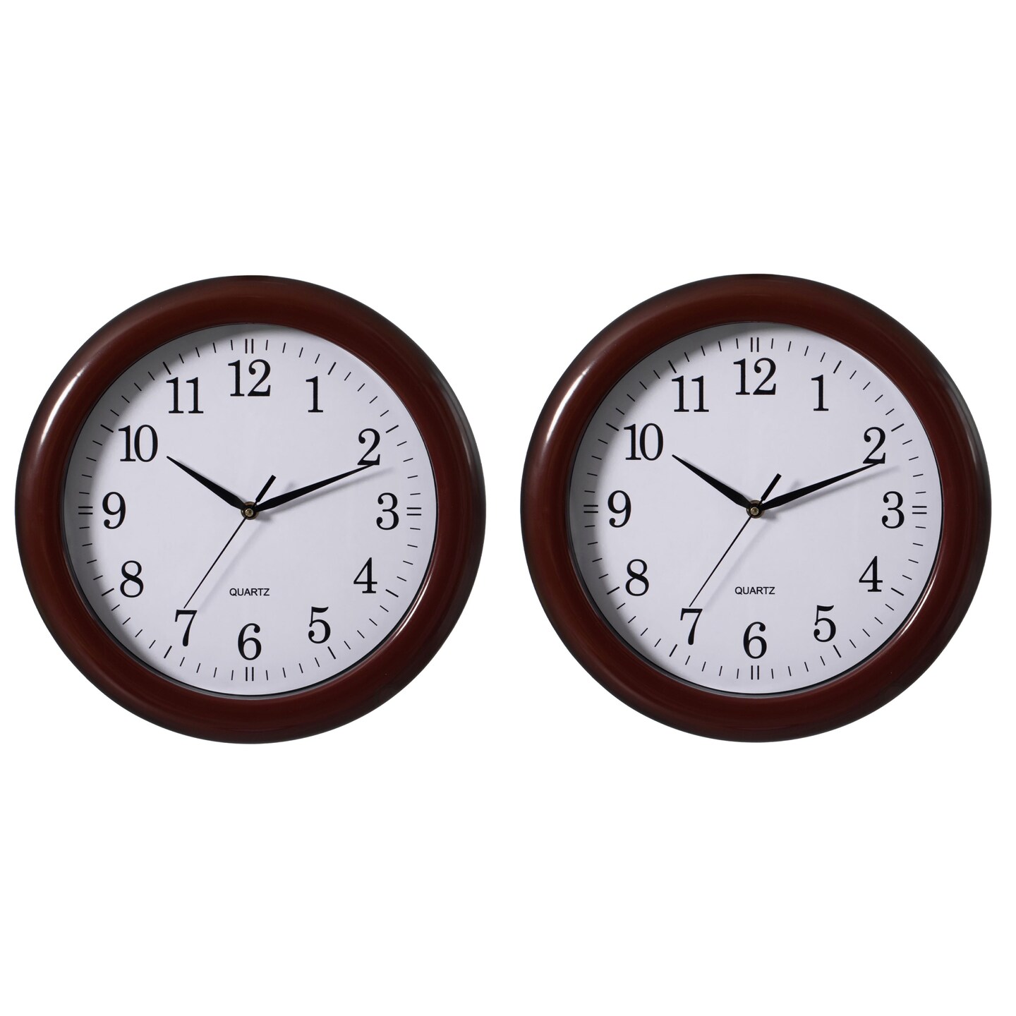 13.75 Inch Plastic Round Battery Operated Simple Modern Wall Clock ...