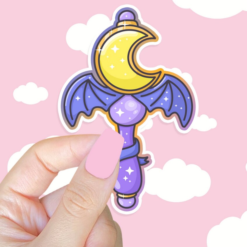 Magical Girl Bat Wand Die Cut Sticker | MakerPlace by Michaels