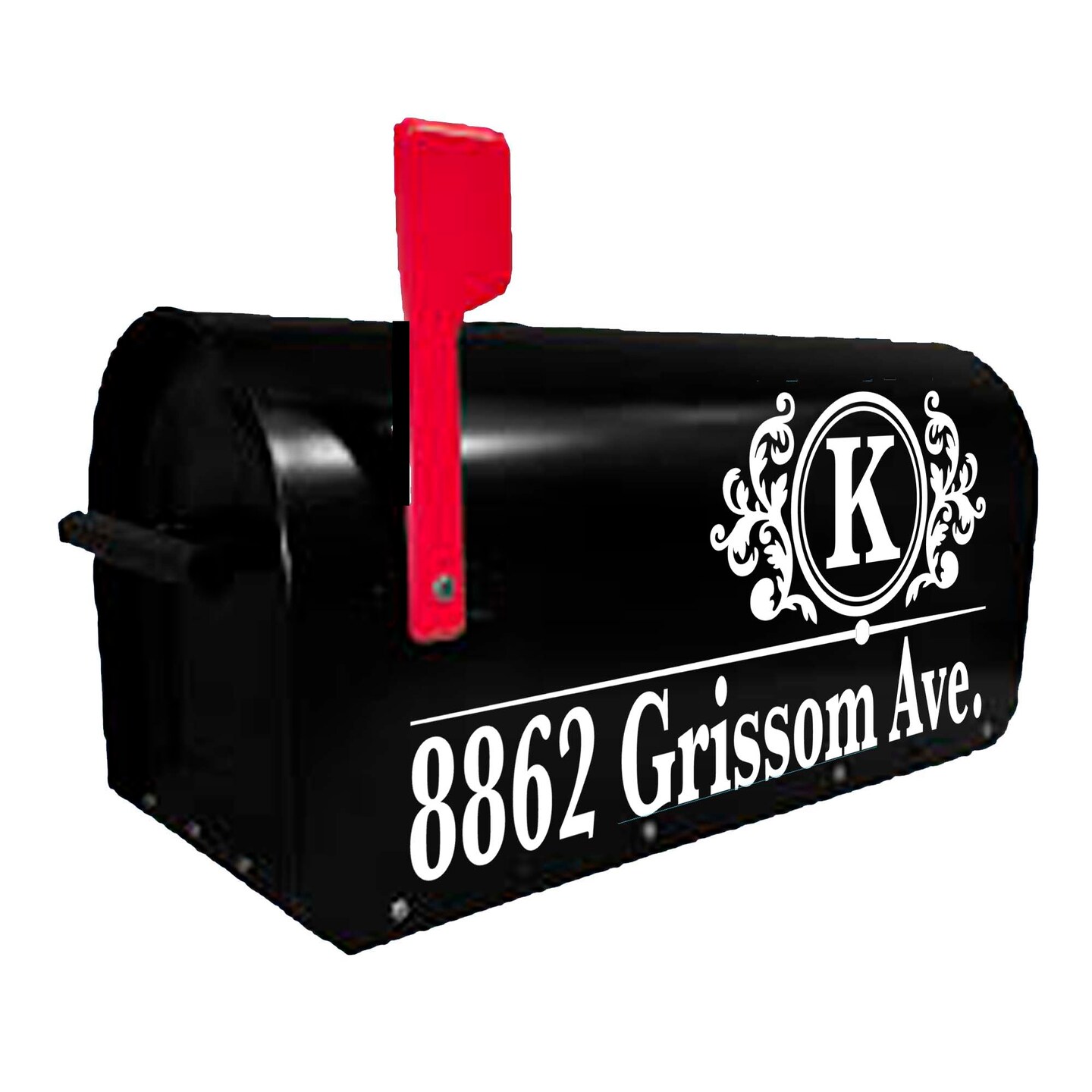 Mailbox decal Monogram set personalized street name number 2 sides and ...