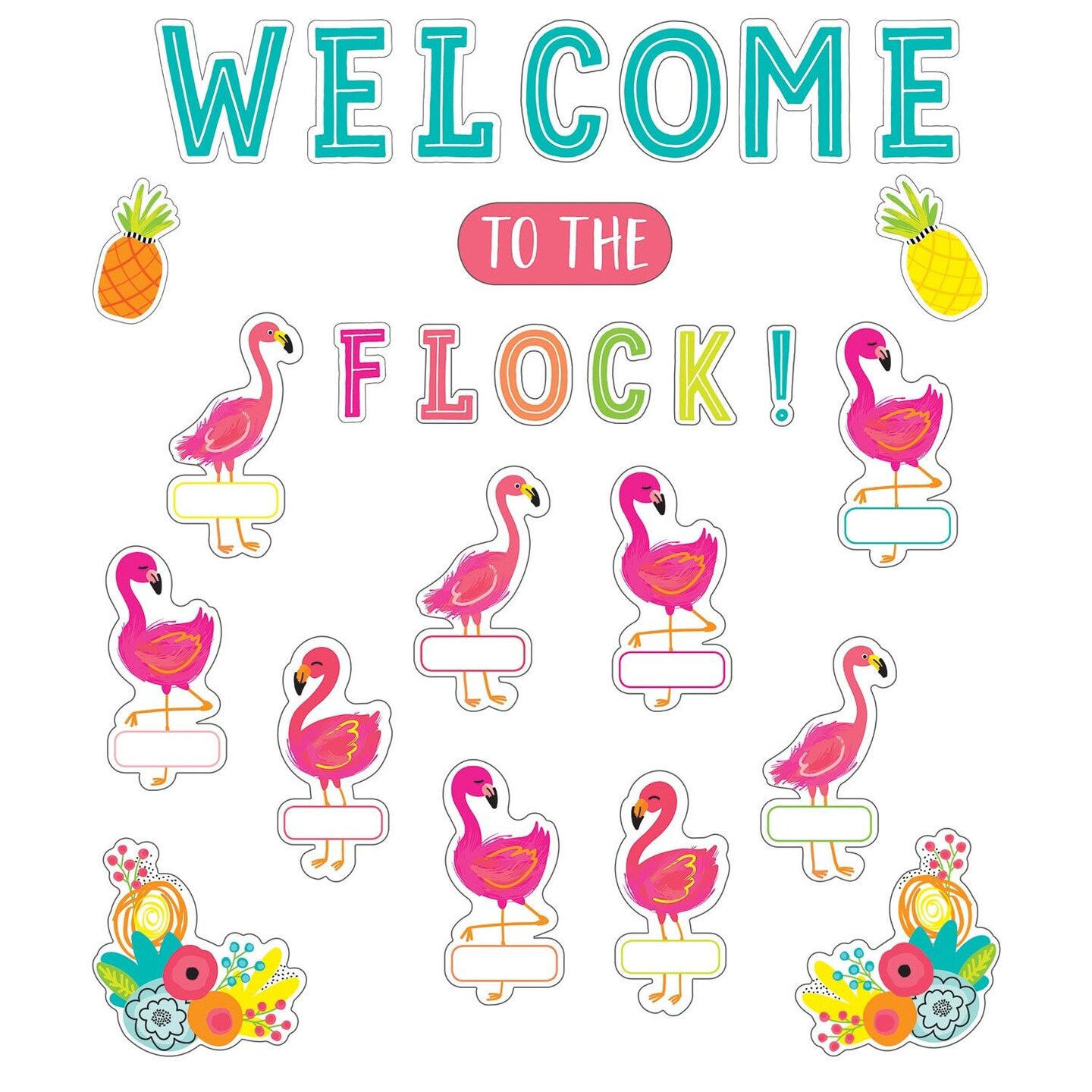 Simply Stylish Tropical Welcome to the Flock Bulletin Board Set, 54 ...