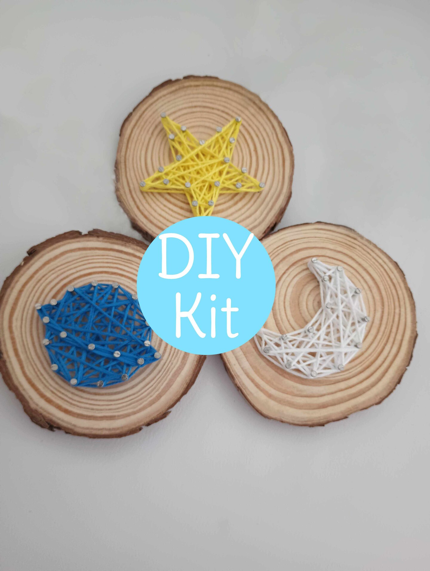 DIY String Art Craft Kit or Completed Space Theme Set -Planet, Moon ...