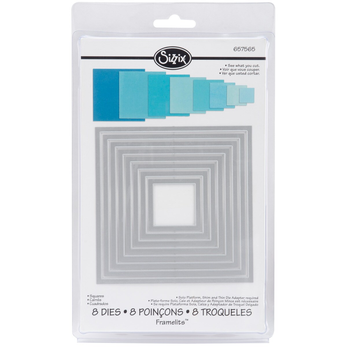 Sizzix Framelits Dies 8/Pkg-Squares | Michaels