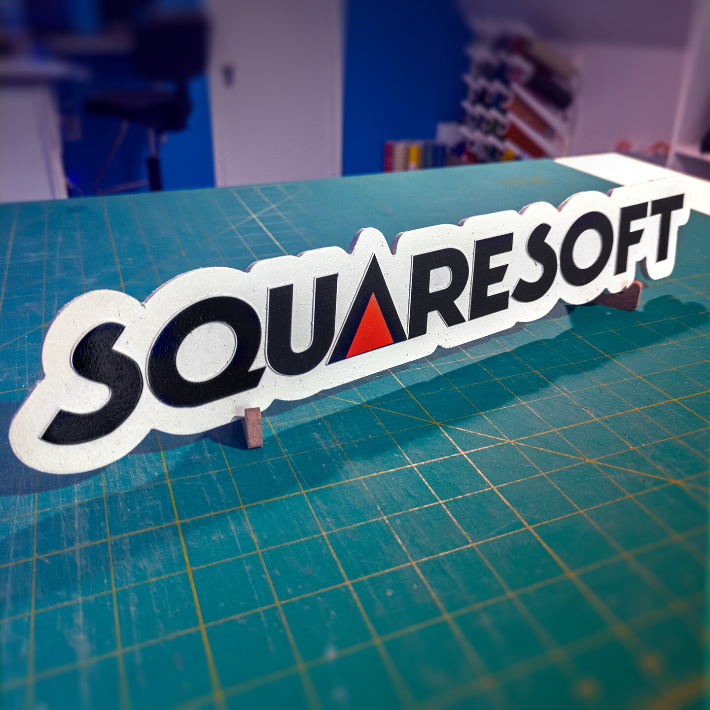 Large Engraved Squaresoft Logo Video Game Wall Art Collectable ...