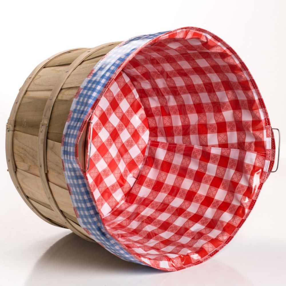 Sarah Kauffman Bushel Basket Liner - Reusable Handmade Vinyl Protector ...