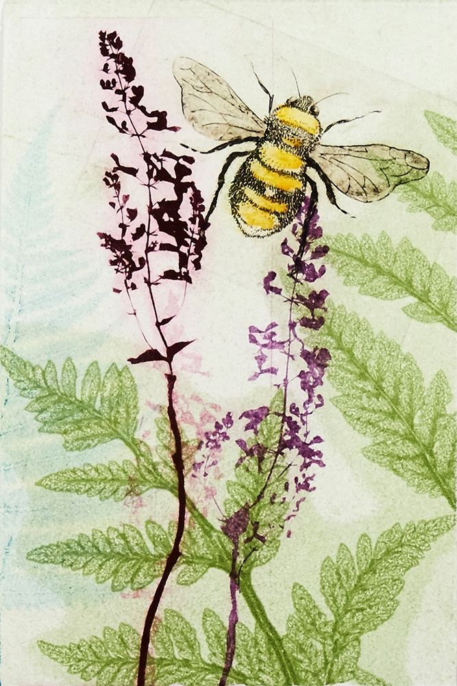 Bees Amongst the Liriope Poster Print by Trudy Rice # R1360D | Michaels