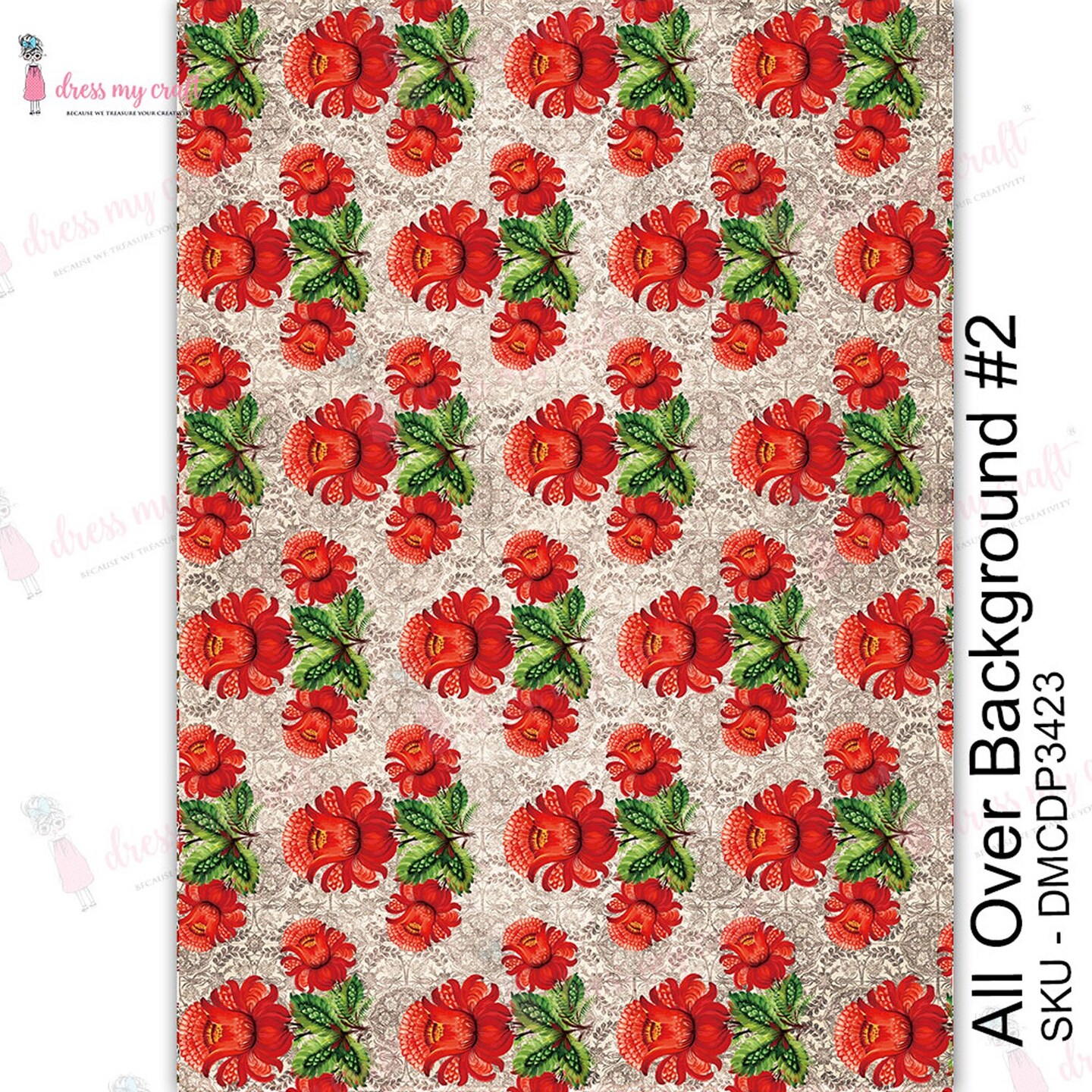 Dress My Craft Transfer Me Sheet A4-All Over Background #2 | Michaels