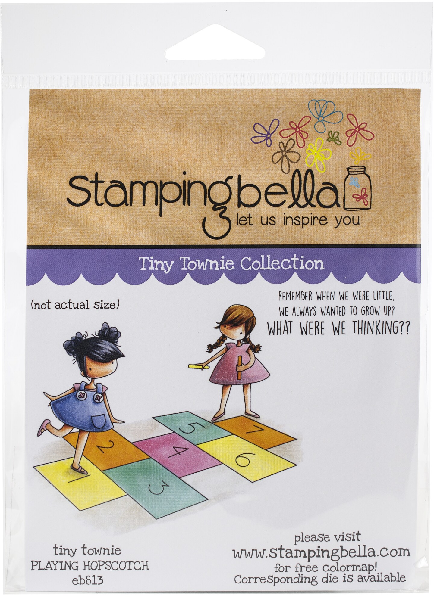 Stamping Bella Cling Stamps-Tiny Townies Playing Hopscotch | Michaels