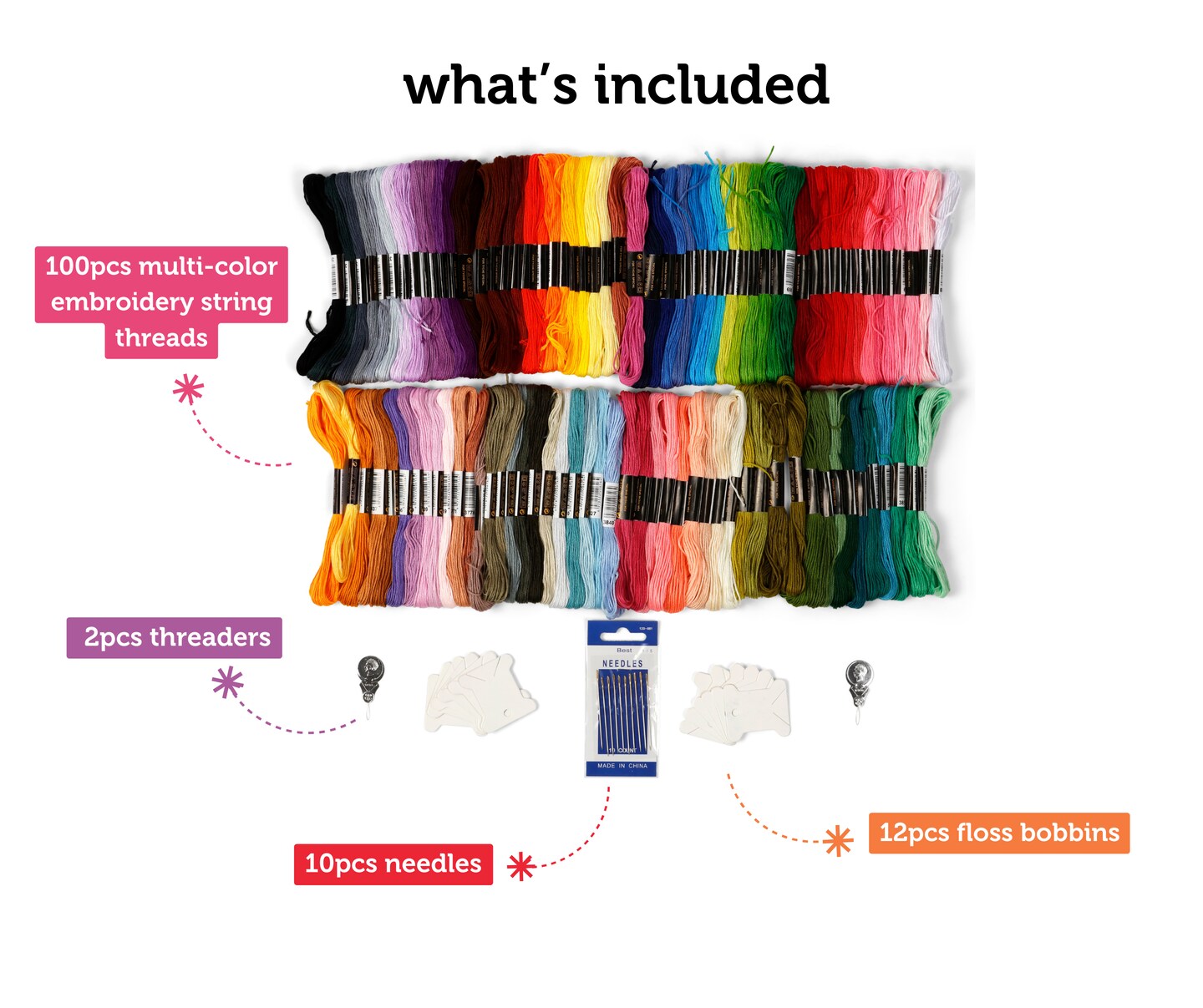 Incraftables Embroidery Thread for Bracelets 100pcs. Embroidery Floss ...