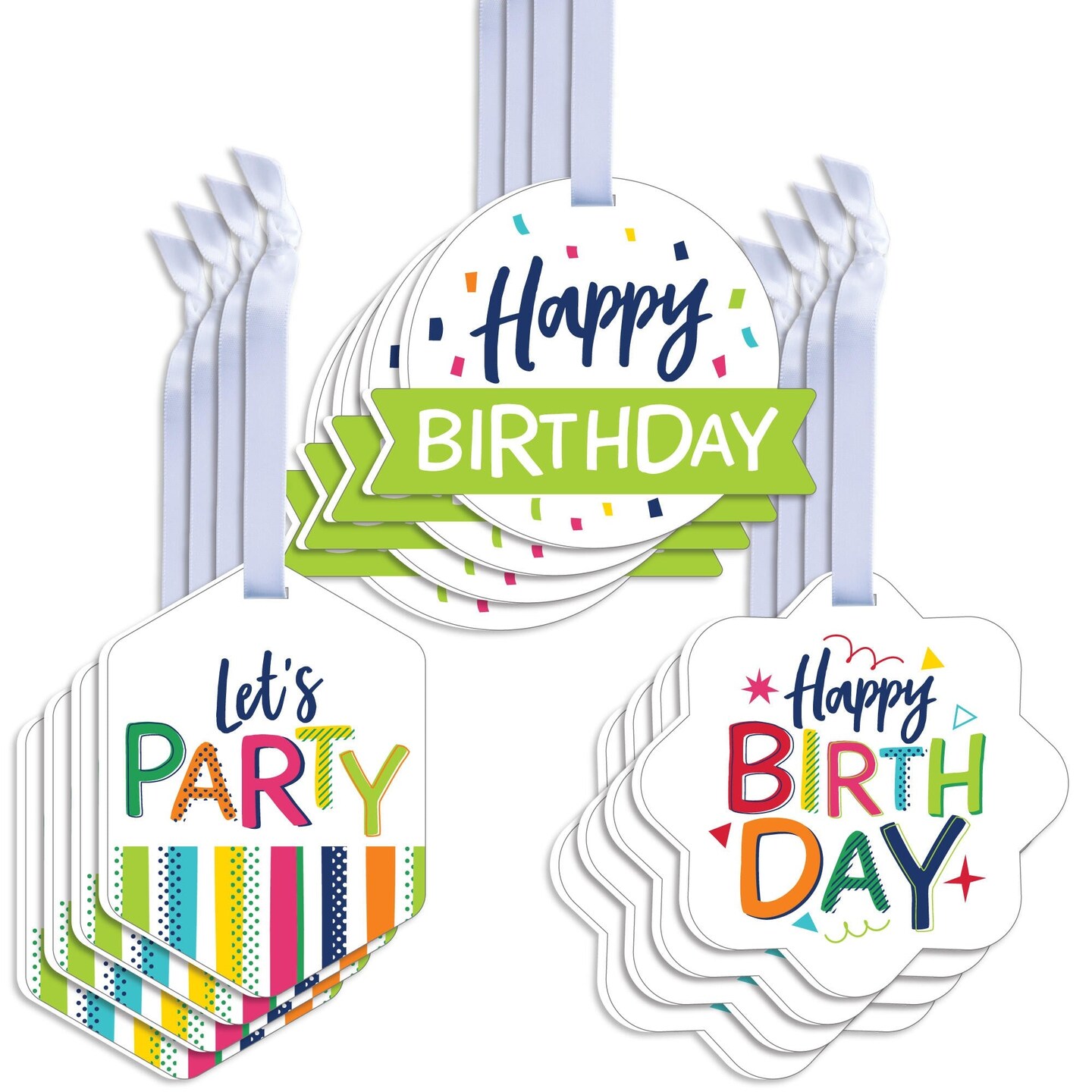 Big Dot of Happiness Cheerful Happy Birthday - Assorted Hanging ...