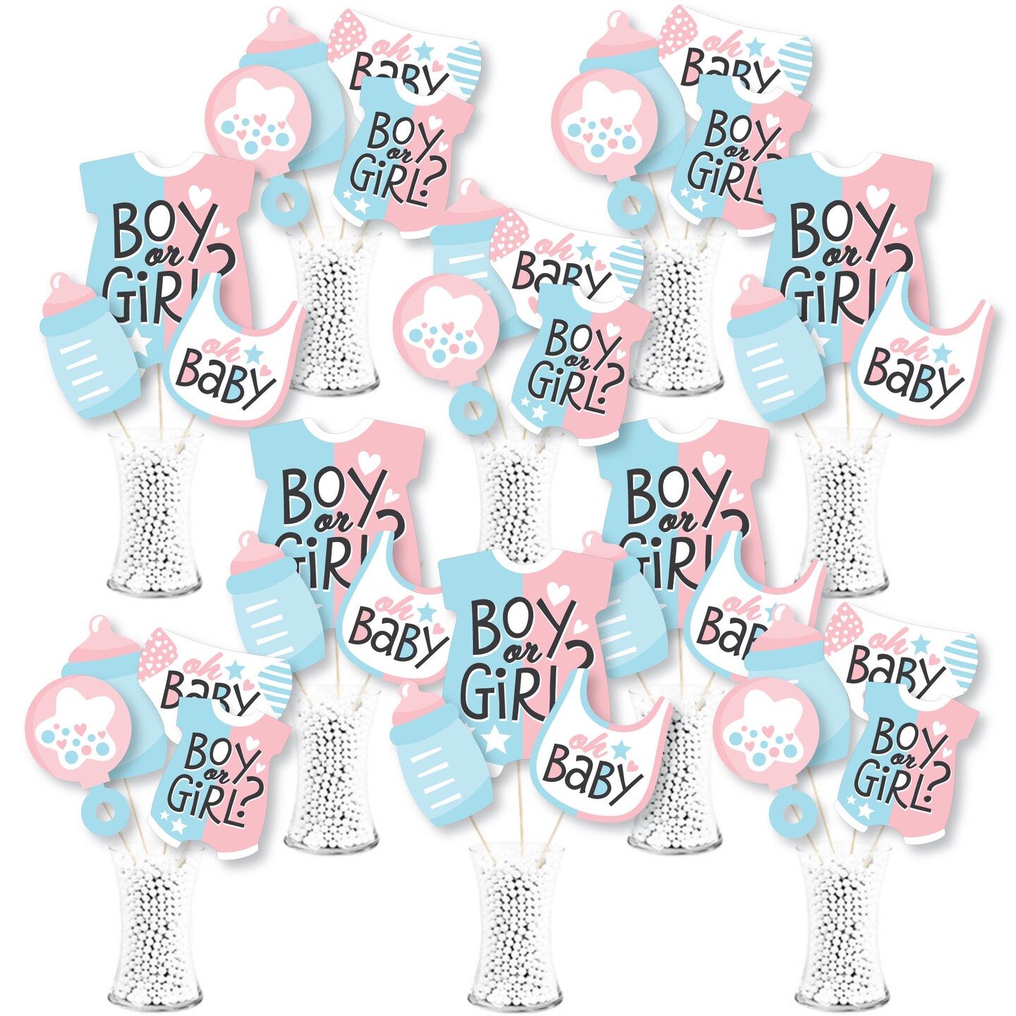 Big Dot of Happiness Baby Gender Reveal - Team Boy or Girl Party ...