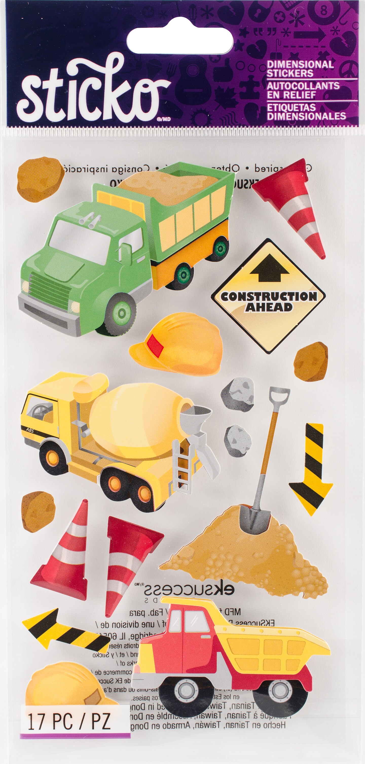 Sticko Dimensional Stickers-Construction | Michaels
