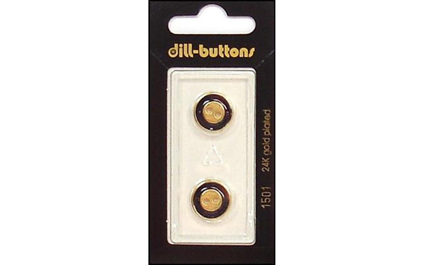 Dill Buttons 14mm 2pc 2 Hole Enamel Navy/Gold | Michaels