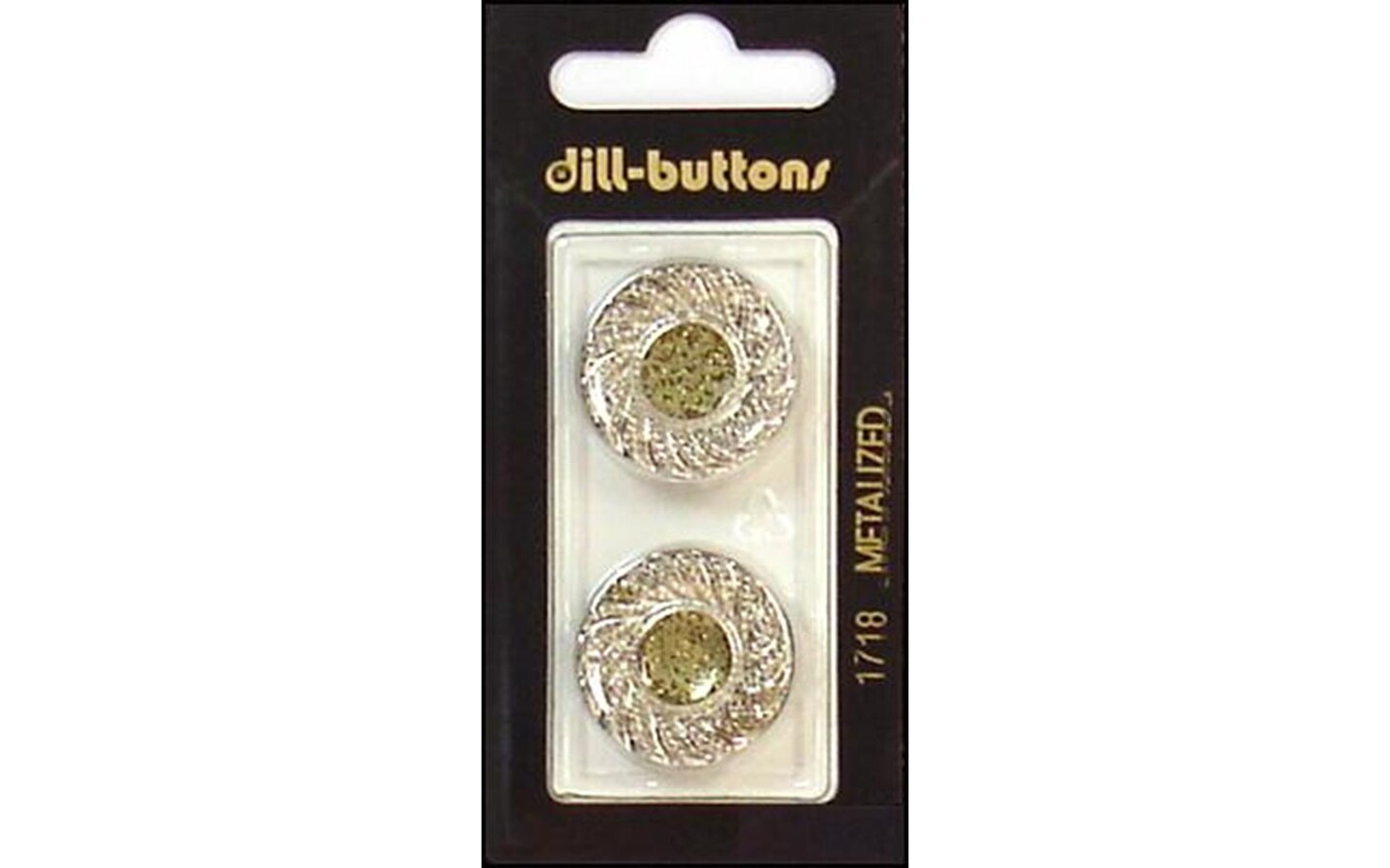 Dill Buttons 23mm 2pc Shank Silver | Michaels