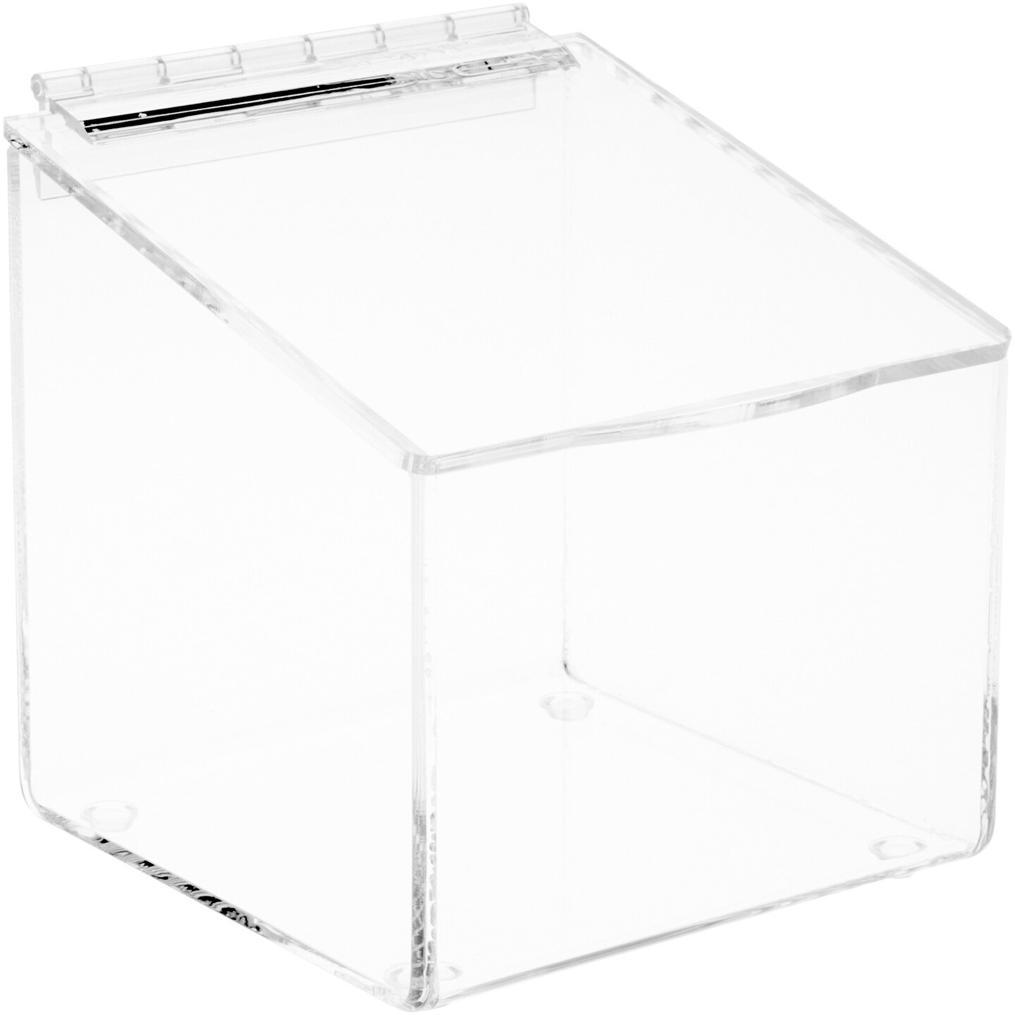 Plymor Clear Acrylic Display Case Box With Angled Top & Hinged Lid, 6 ...