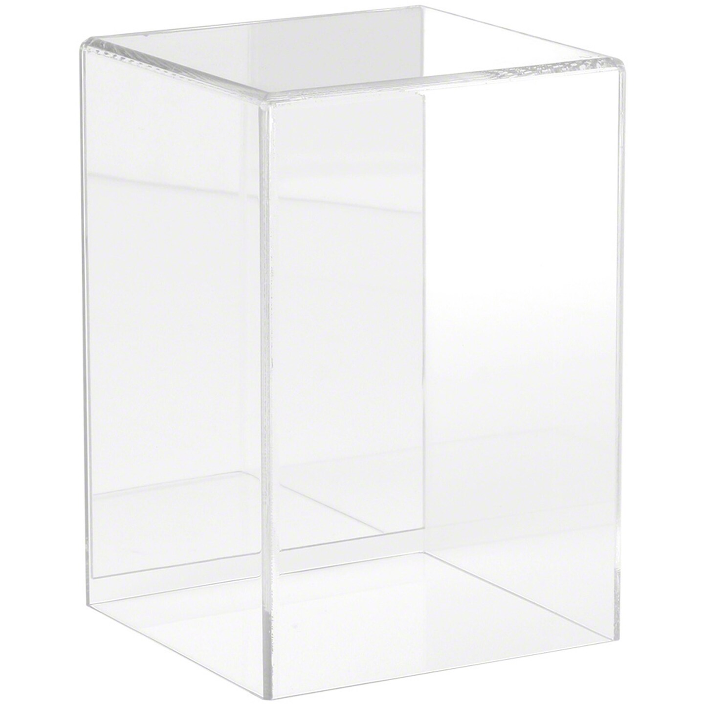 Plymor Clear Acrylic Display Case with No Base (Mirror Back), 4" W x 4 ...