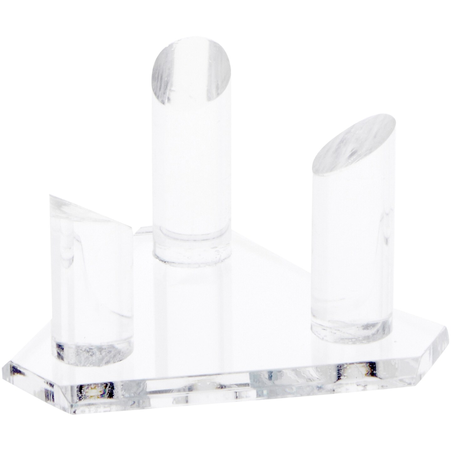 Plymor Clear Acrylic Beveled Triangular Display Base with 3 Display ...