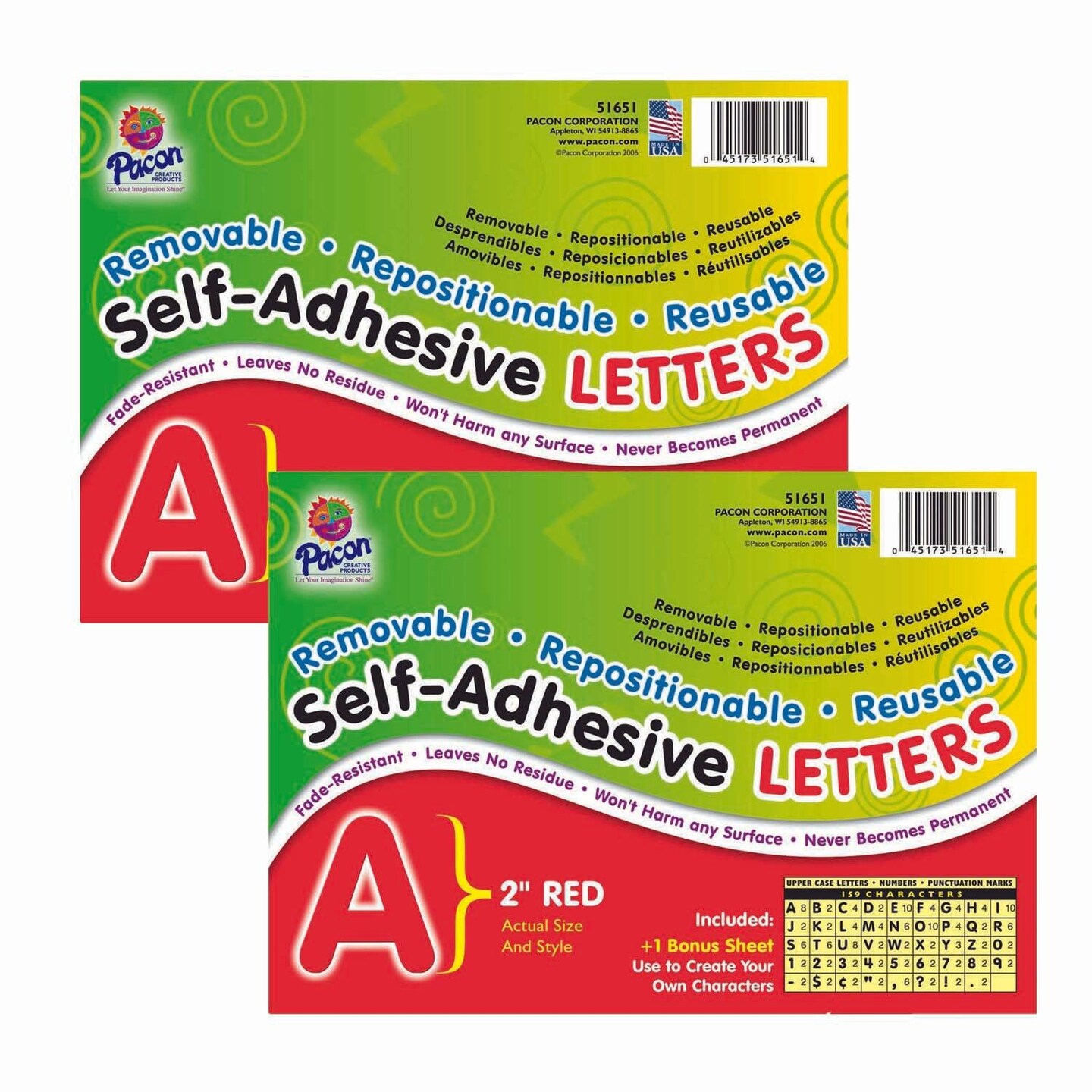 Self-Adhesive Letters, Red, Puffy Font, 2", 159 Characters Per Pack, 2 Packs | Michaels